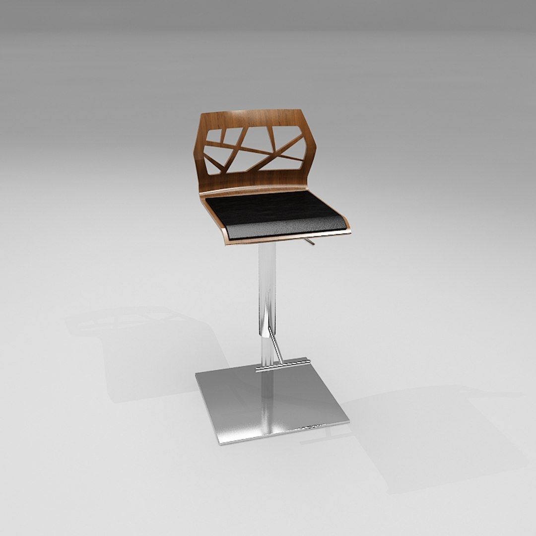 3d Funky Bar Stool Model