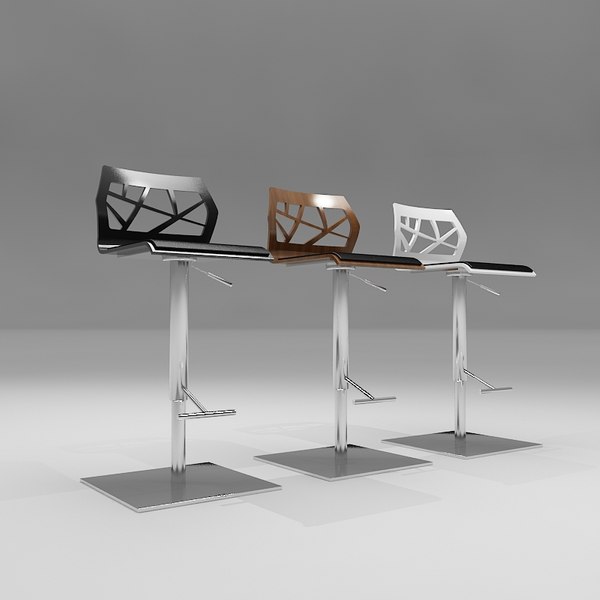 3d funky bar stool model