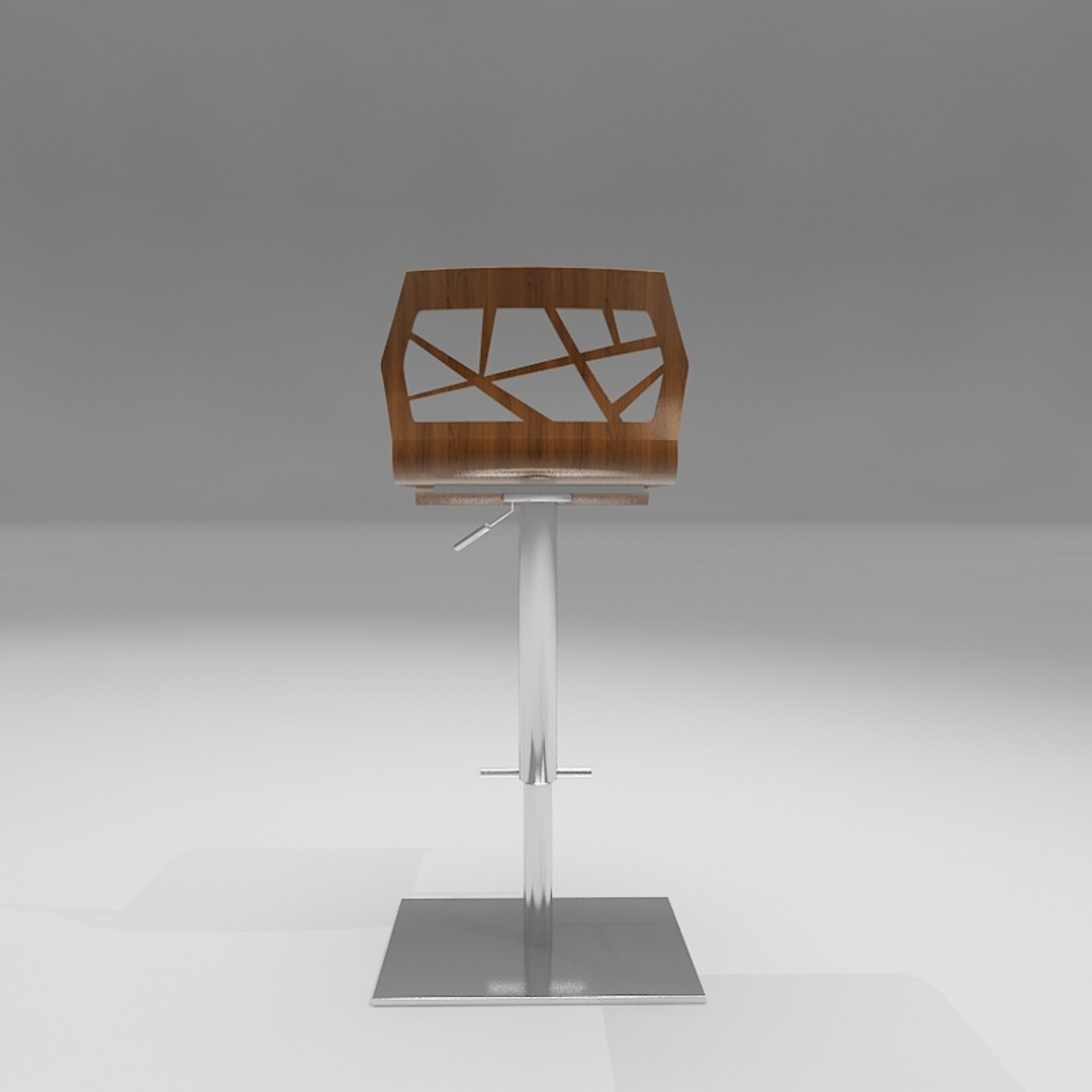 3d Funky Bar Stool Model