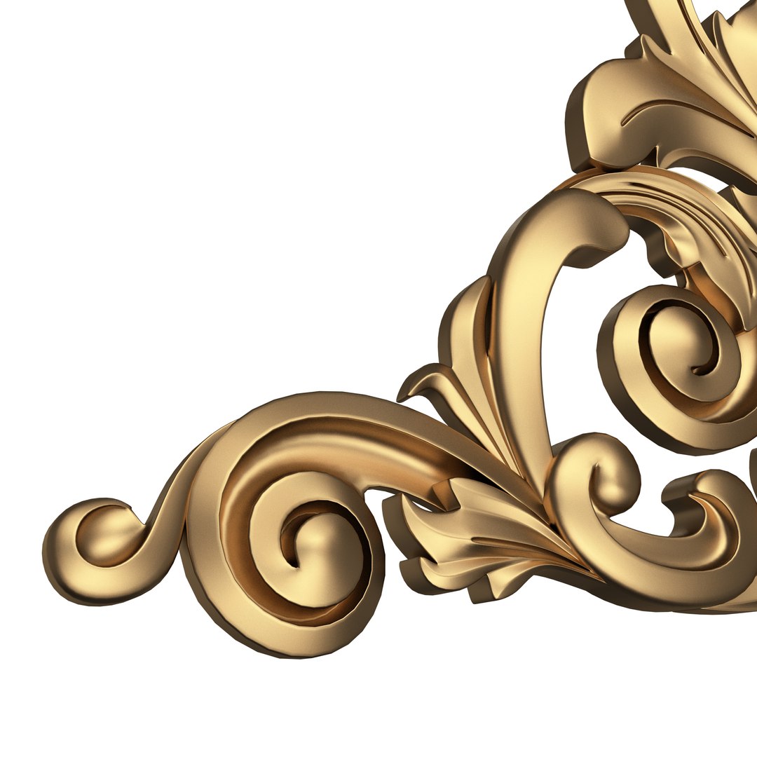 Corner Carved Plaster Molding Decoration 010 3D Model - TurboSquid 1923635