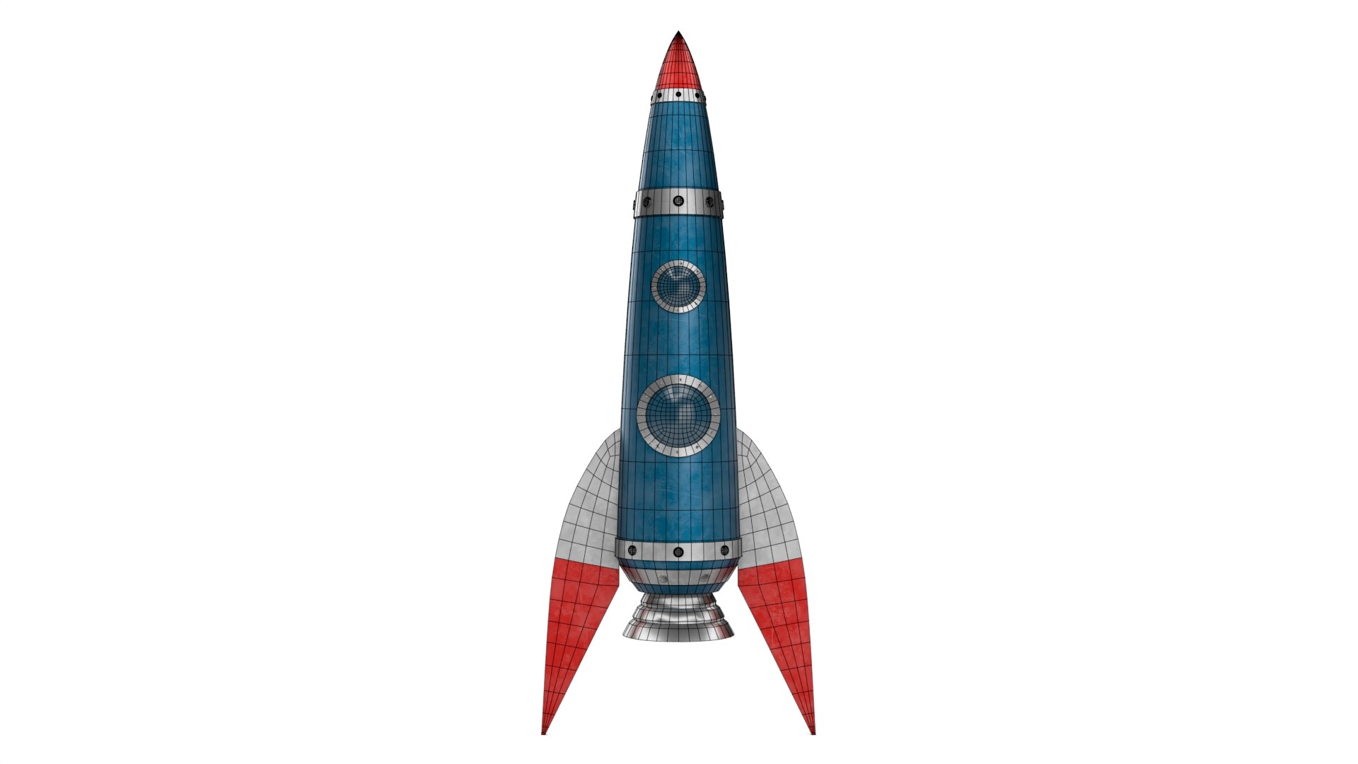 Blue Metal Rocket Model - TurboSquid 1658619