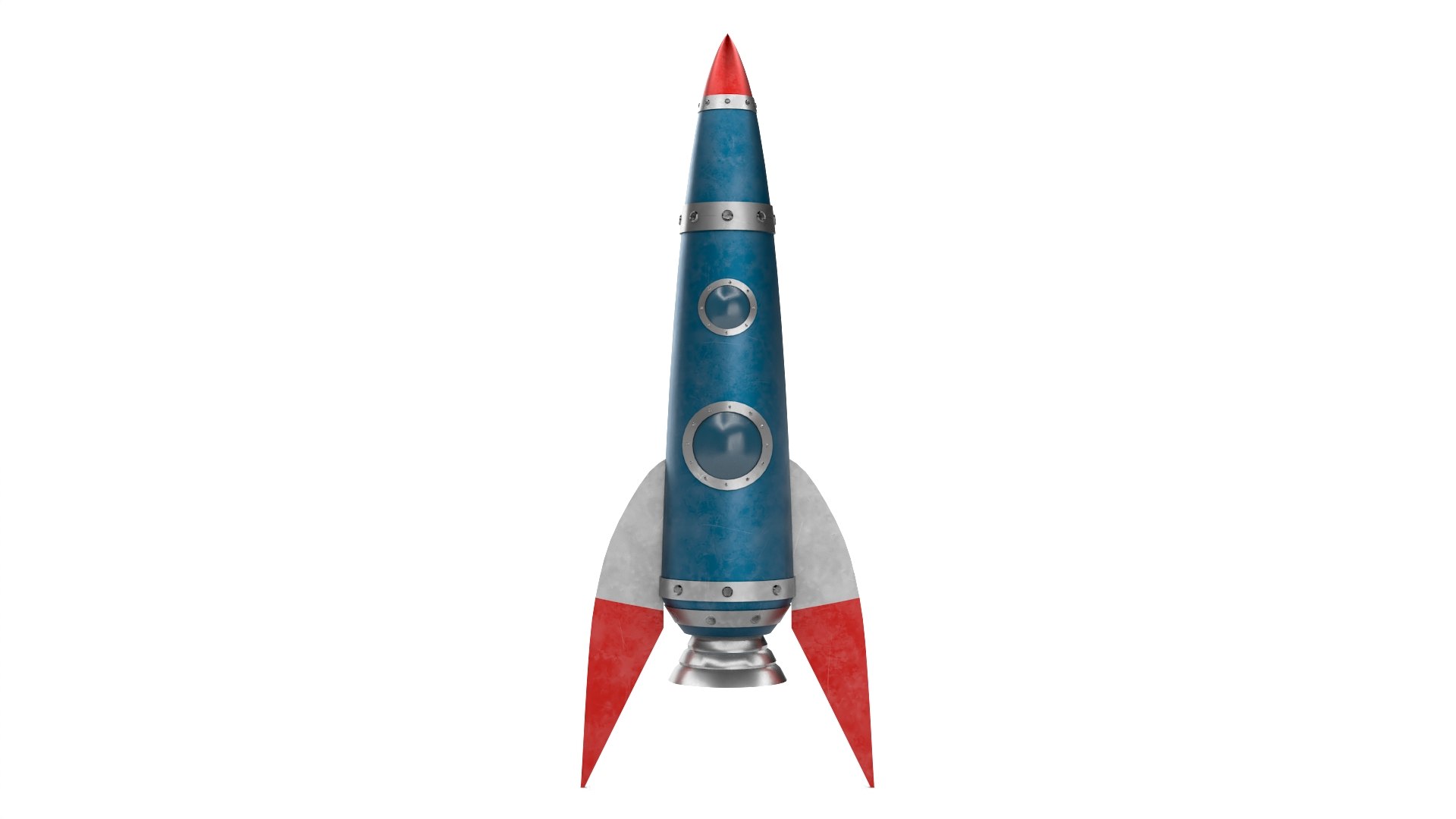 Blue Metal Rocket Model - TurboSquid 1658619