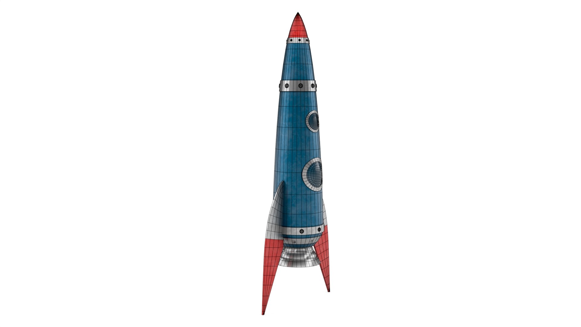 Blue Metal Rocket Model - TurboSquid 1658619