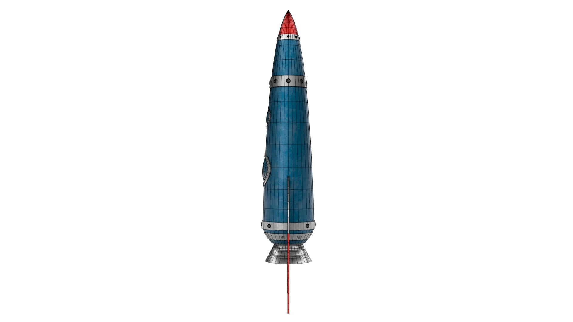 Blue Metal Rocket Model - TurboSquid 1658619