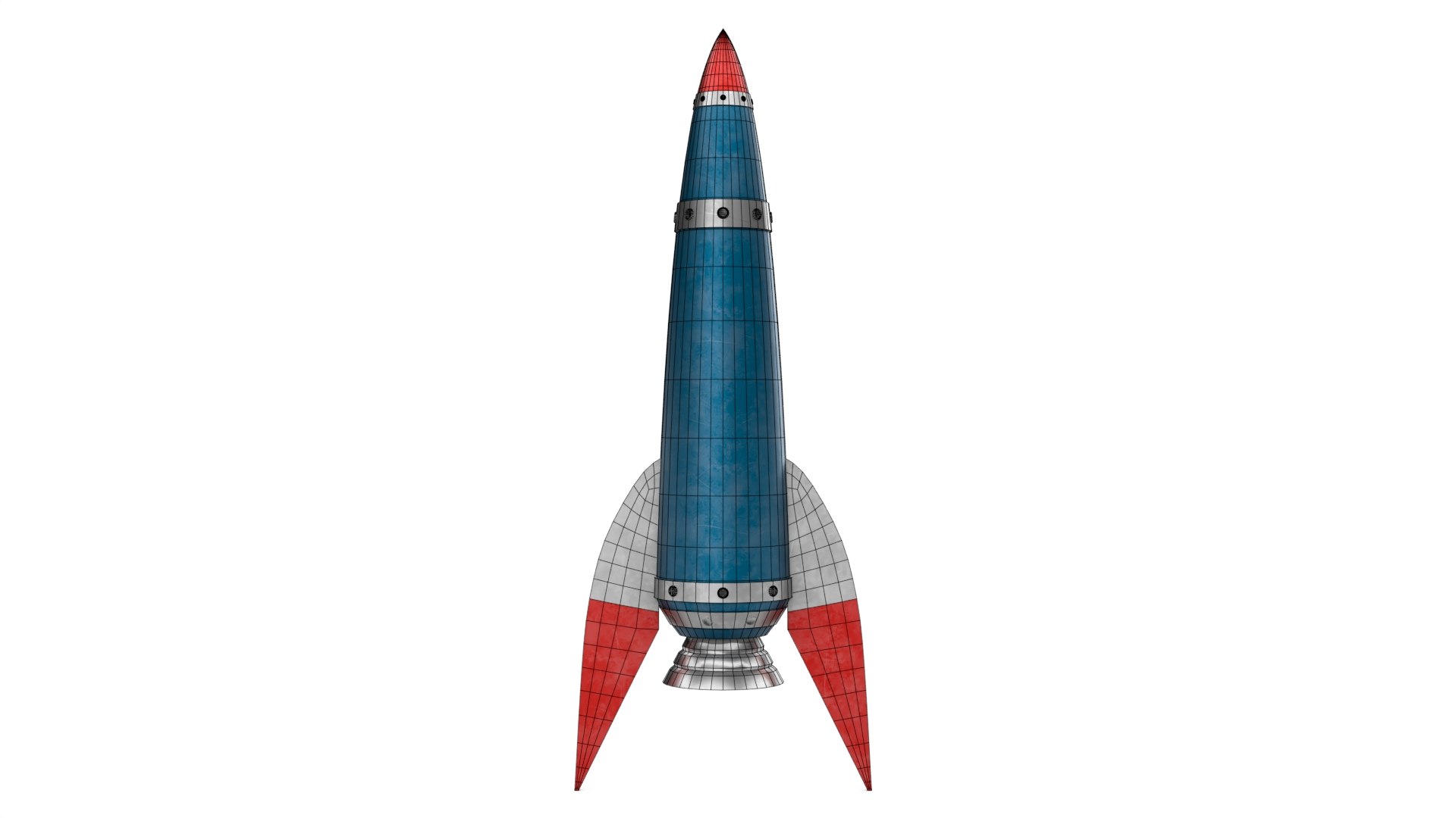 Blue Metal Rocket Model - TurboSquid 1658619