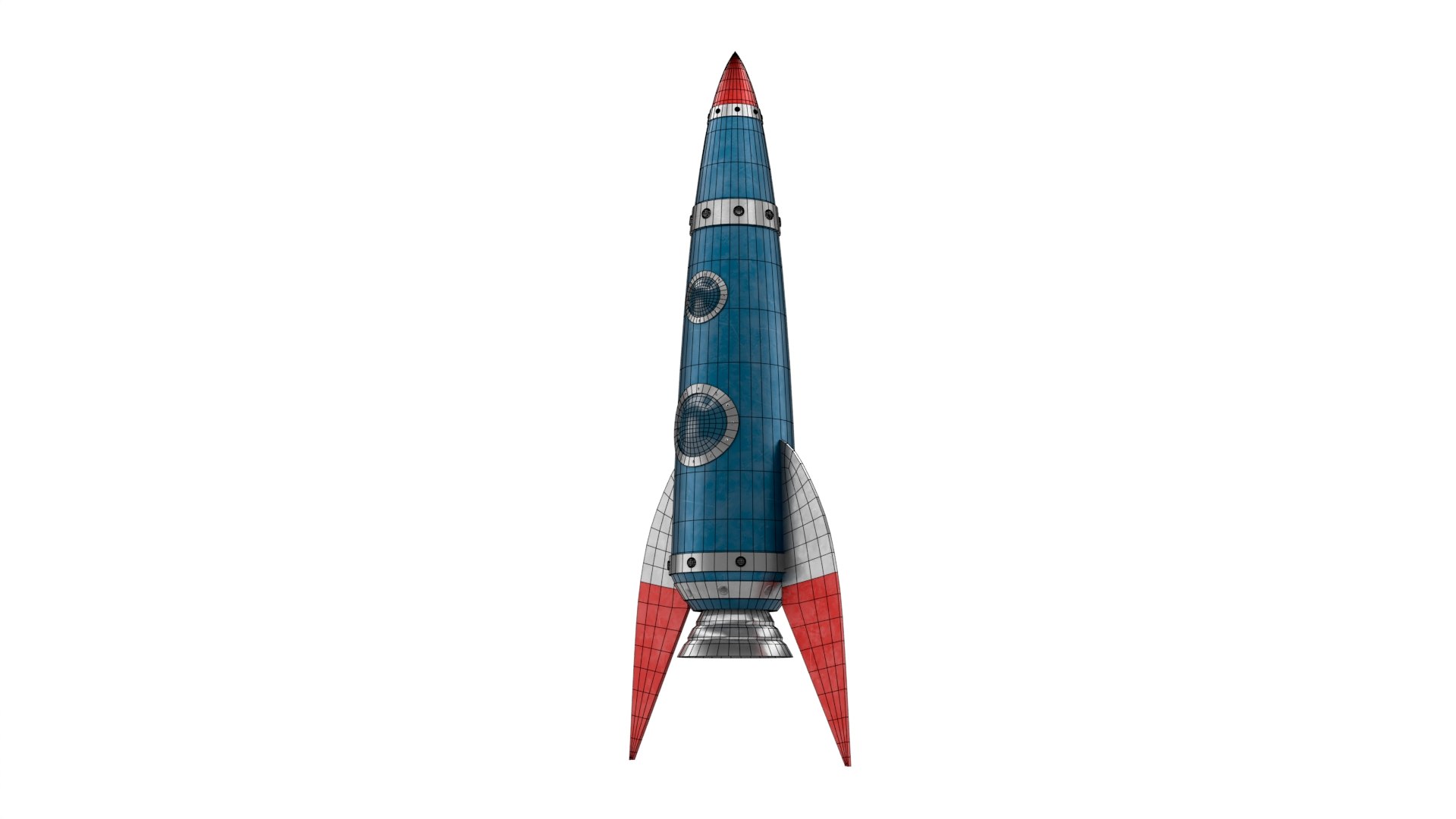 Blue Metal Rocket Model - TurboSquid 1658619