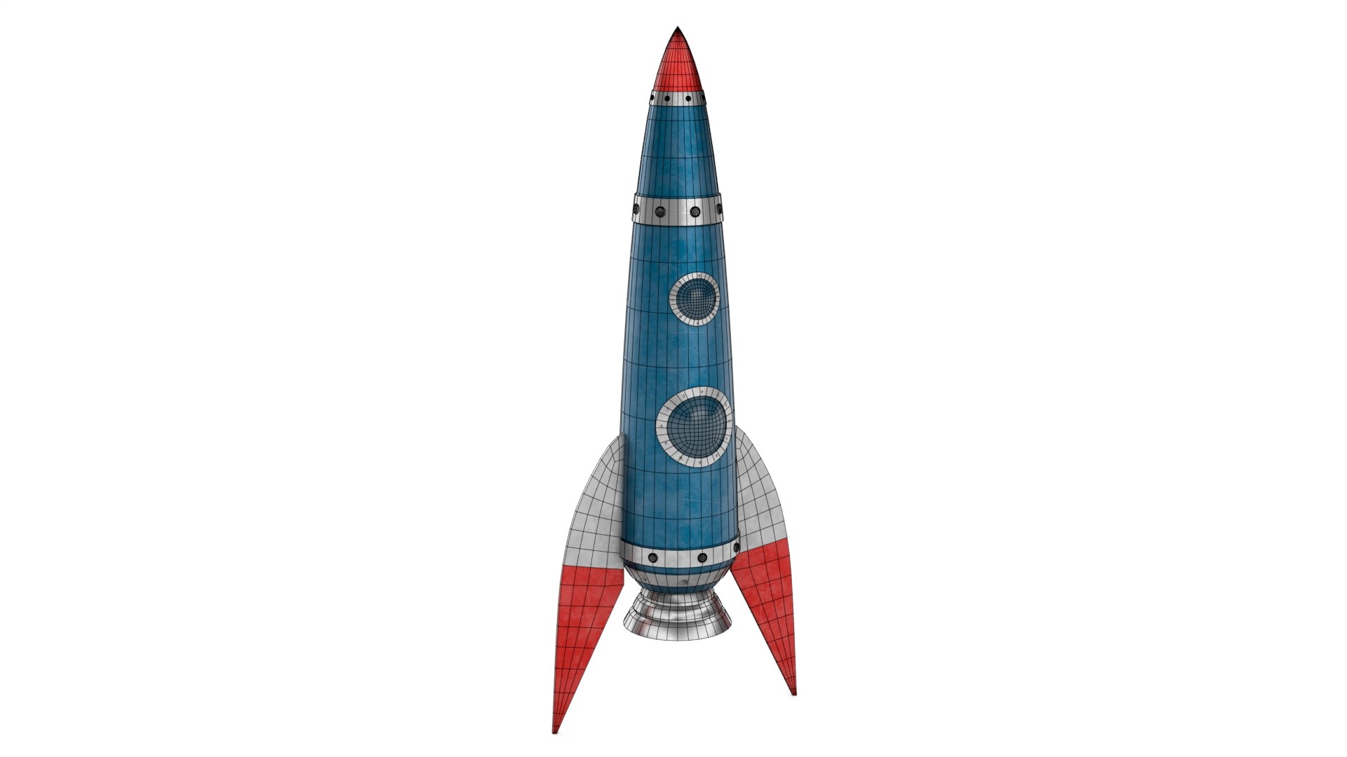 Blue Metal Rocket Model - TurboSquid 1658619