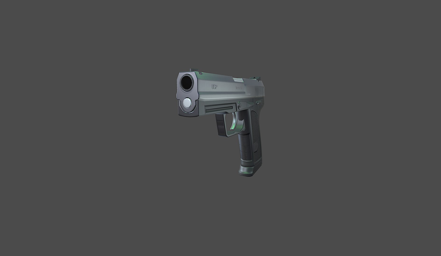 ready usp45 pistol 3d model