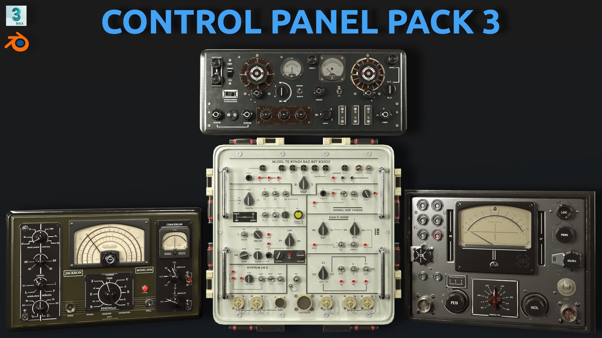 3D Control Panel Pack 3 Model - TurboSquid 1931646