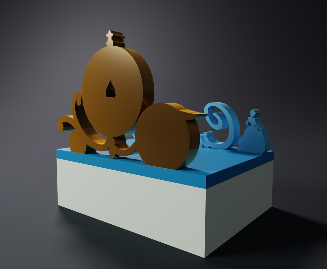 Disney Princess Cinderella Carriage Box 3D Model - TurboSquid 2226682