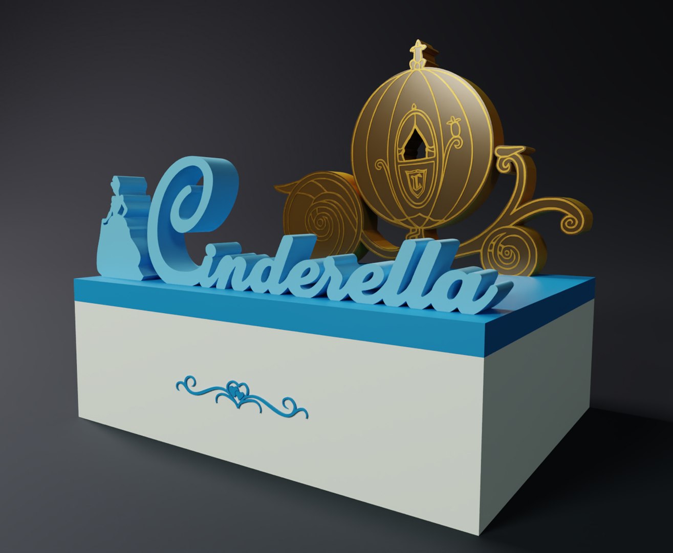 Disney Princess Cinderella Carriage Box 3D Model - TurboSquid 2226682