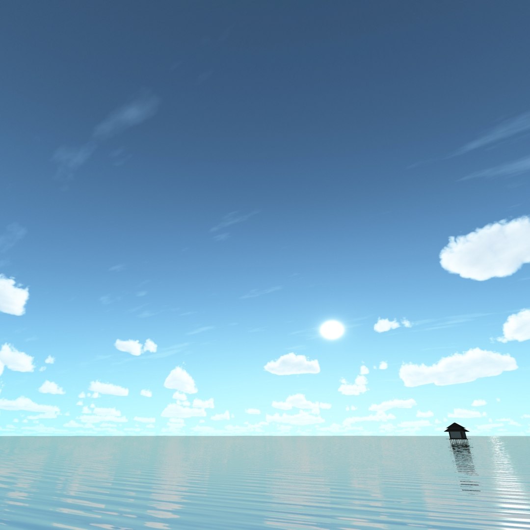 sky clouds 3d max