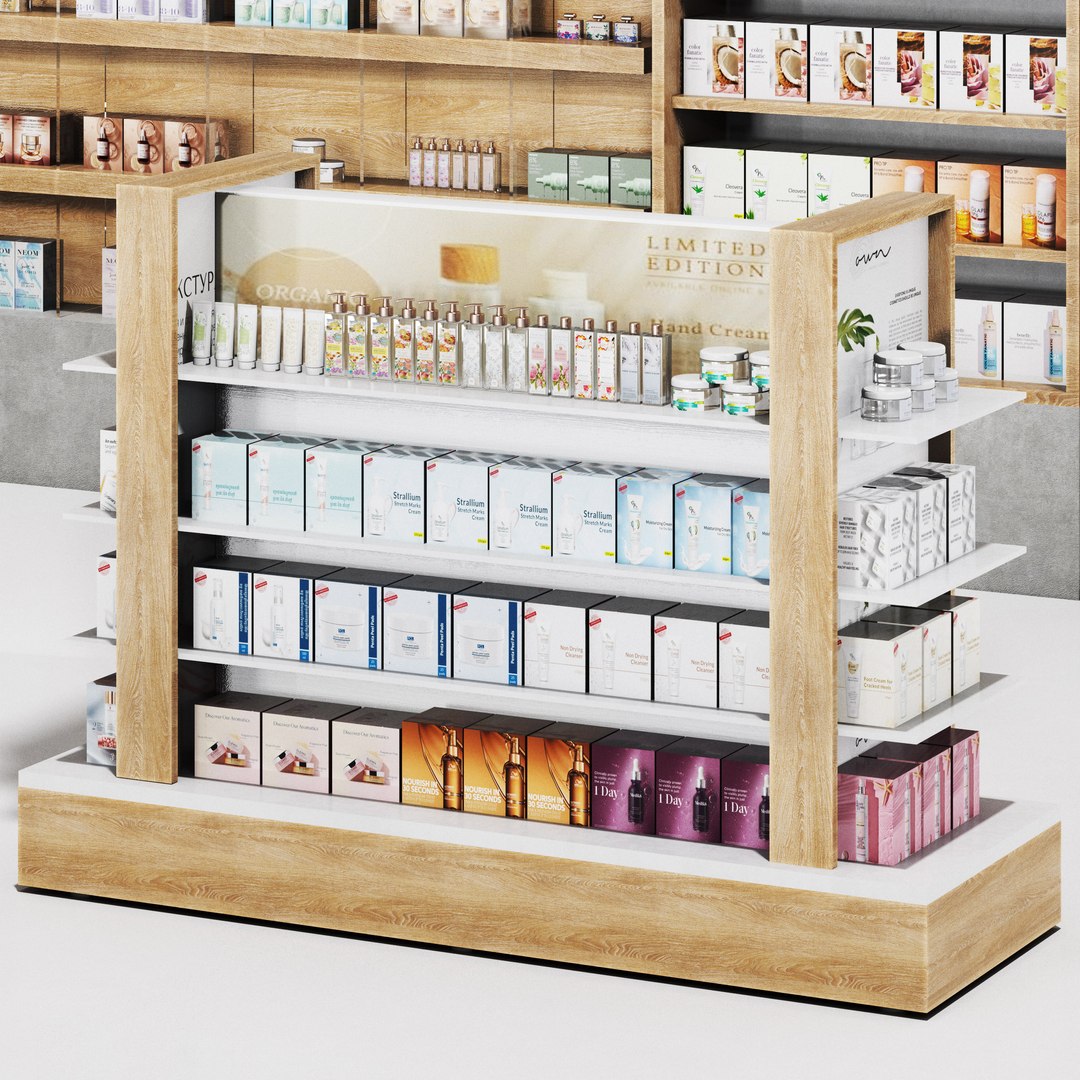 3D Model Pharmacy Drugstore Showcase02 - TurboSquid 2348768