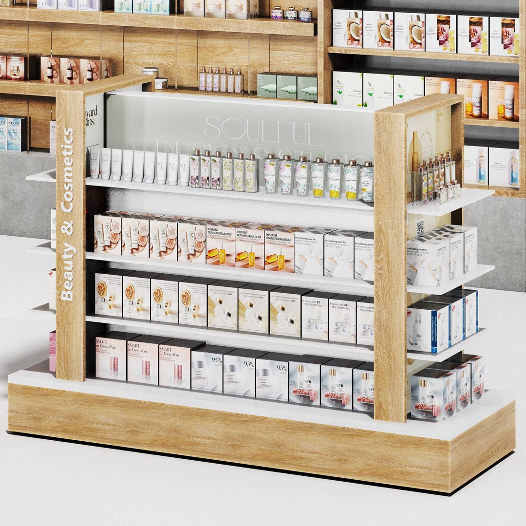 3D Model Pharmacy Drugstore Showcase02 - TurboSquid 2348768