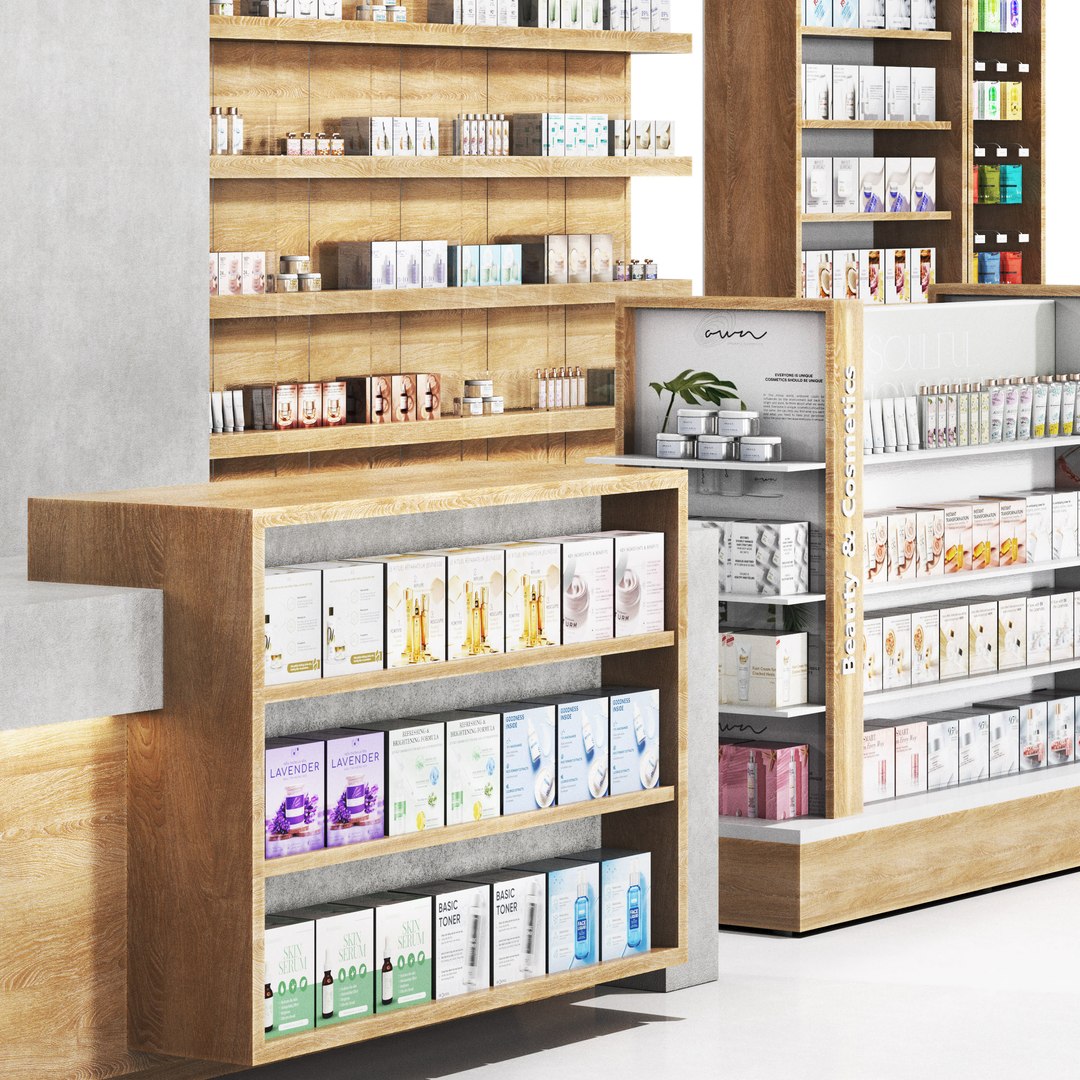 3D Model Pharmacy Drugstore Showcase02 - TurboSquid 2348768