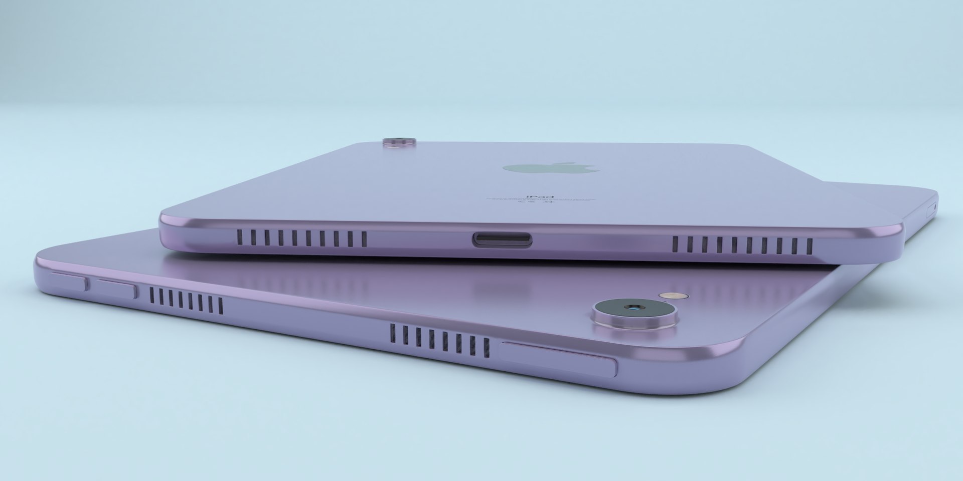 IPad Mini 2021 Purple With Apple Pencil And Smart Case 3D Model ...