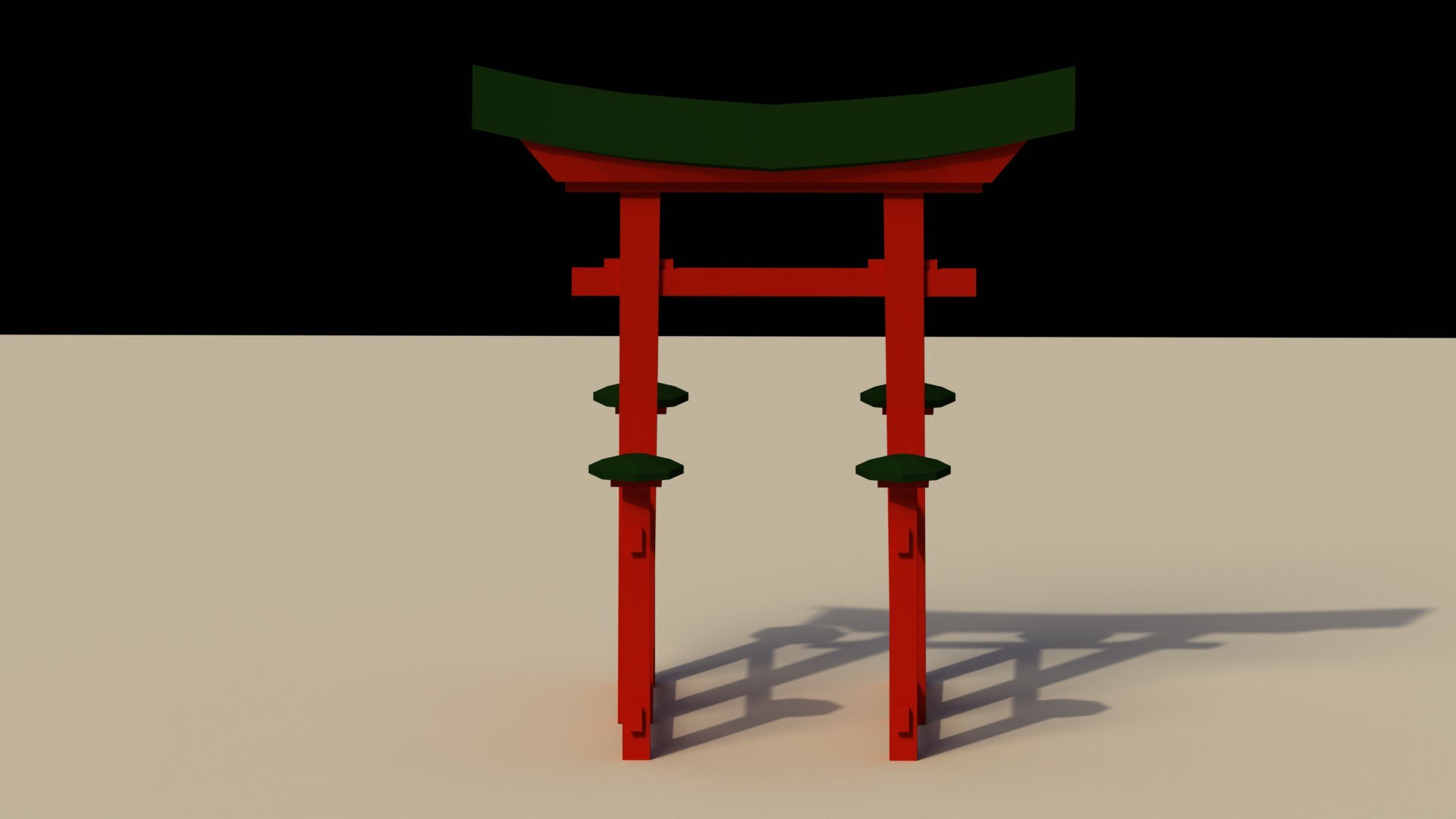 3D Model Low Poly Japanese Torii 2 - TurboSquid 2102719