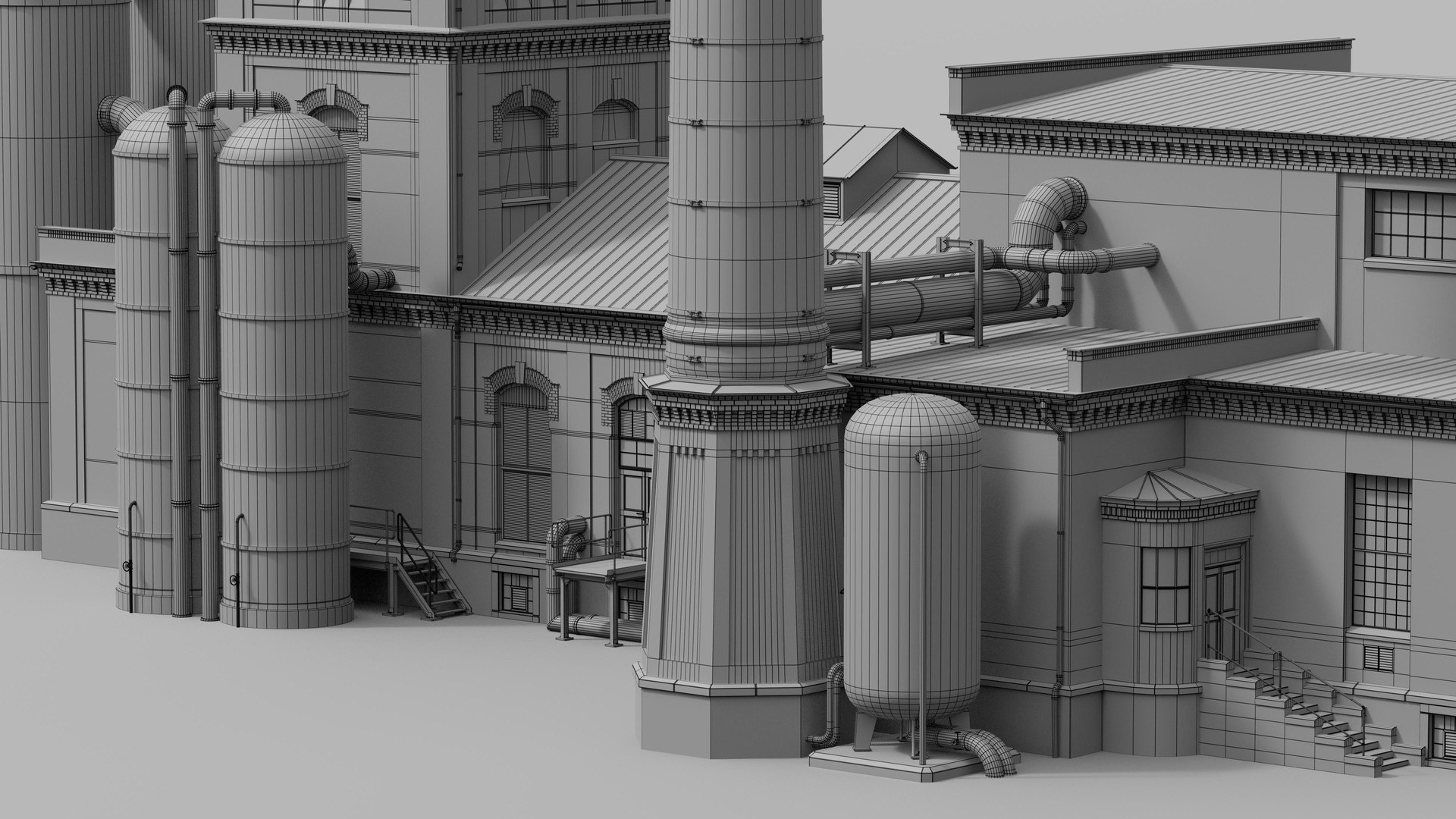 Brewery Buildings 3D model - TurboSquid 2171793
