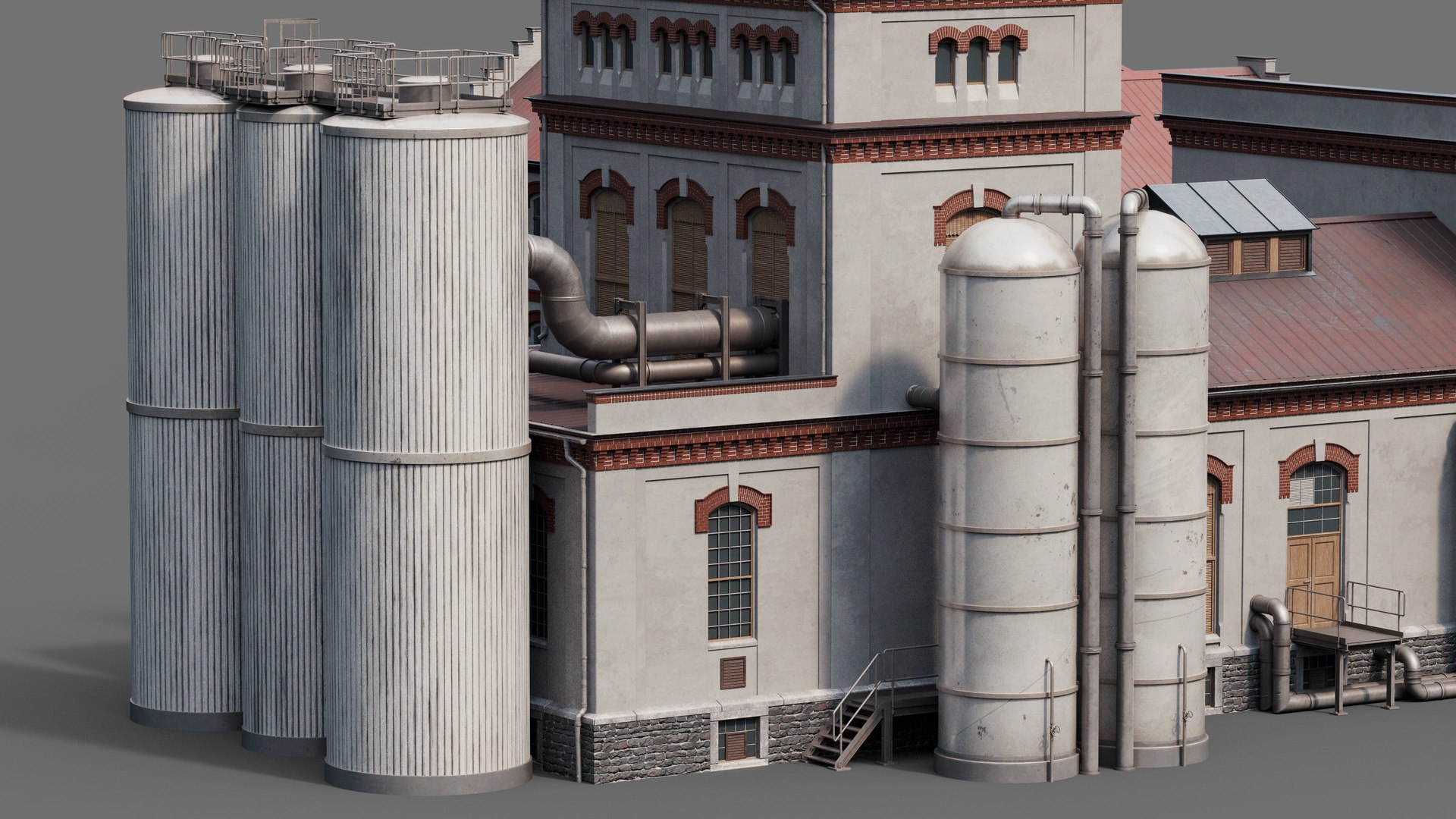 Brewery Buildings 3D model - TurboSquid 2171793
