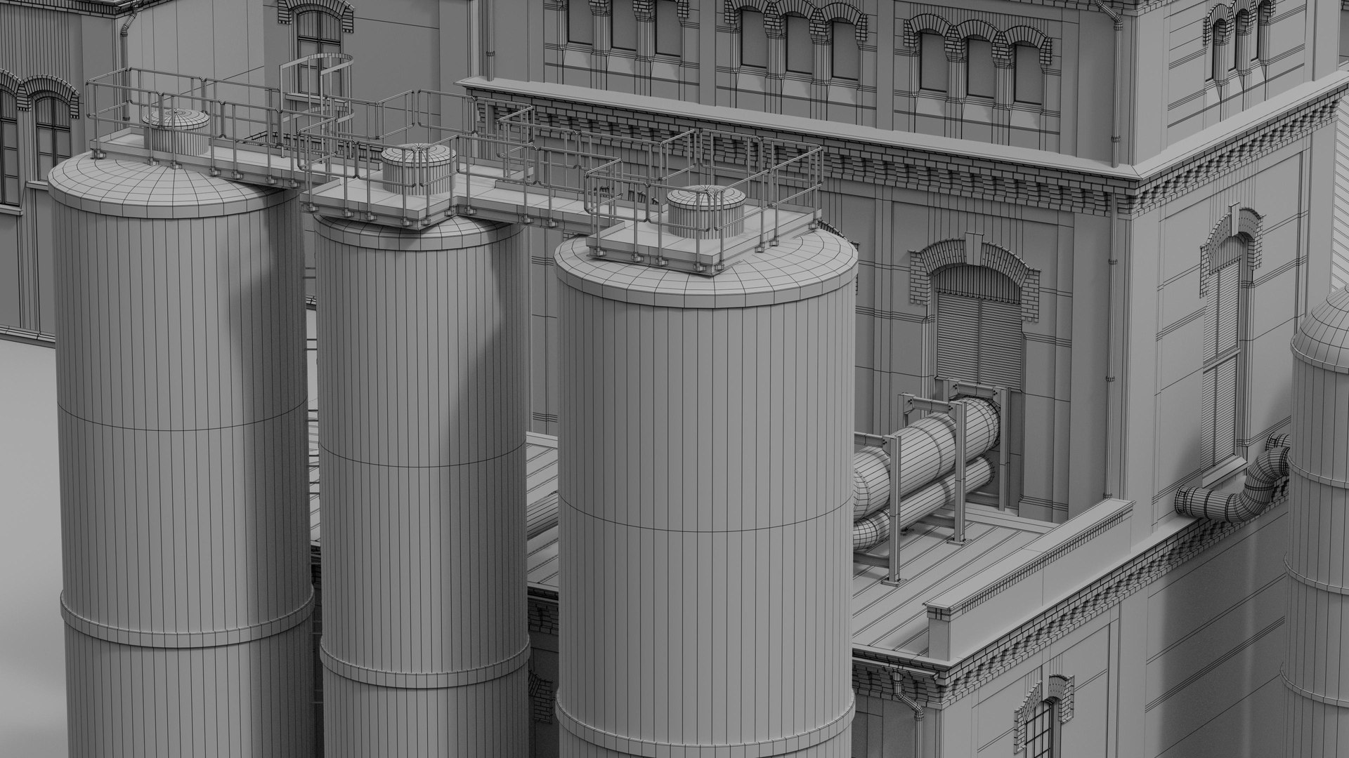 Brewery Buildings 3D model - TurboSquid 2171793