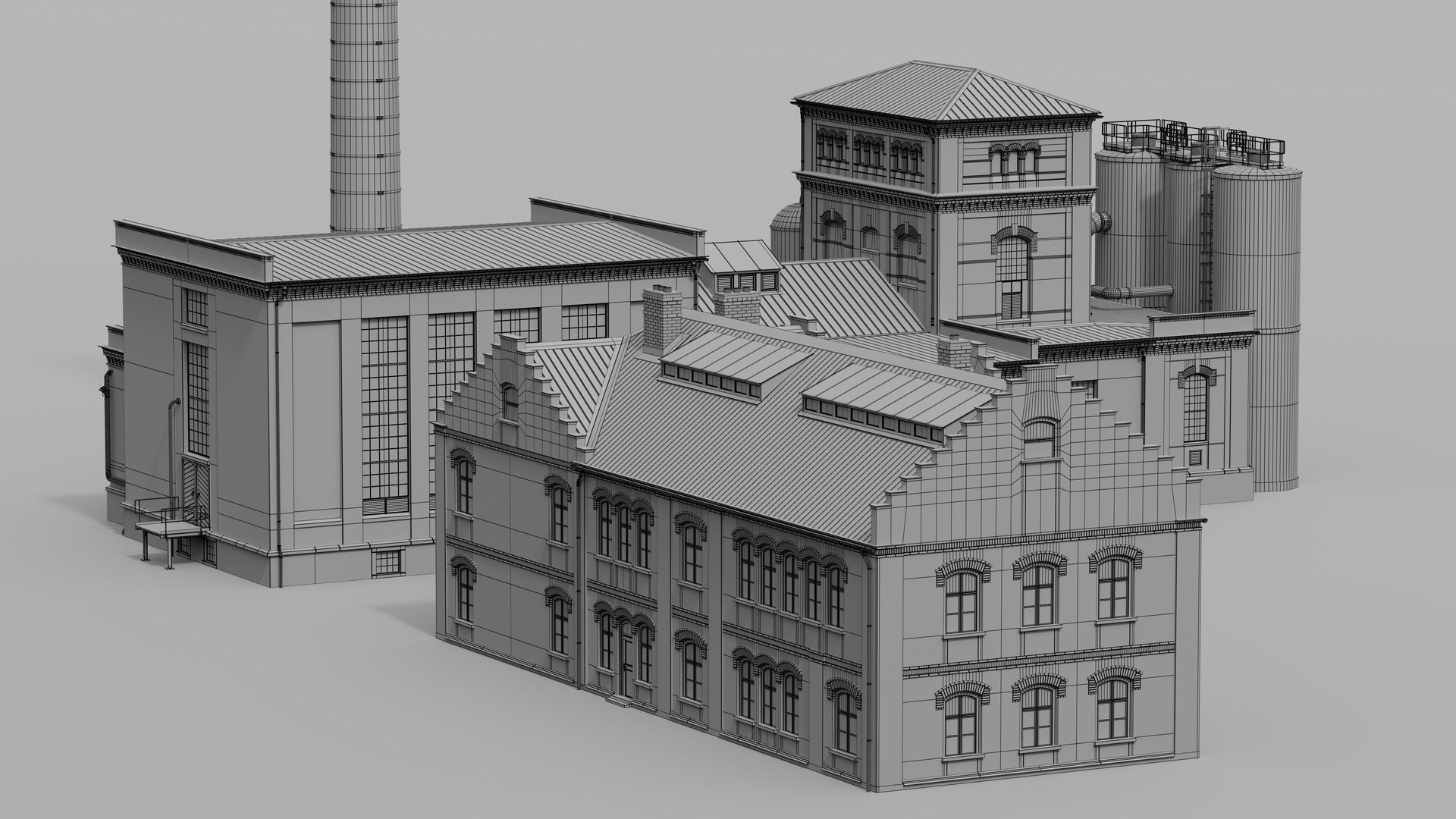 Brewery Buildings 3D model - TurboSquid 2171793