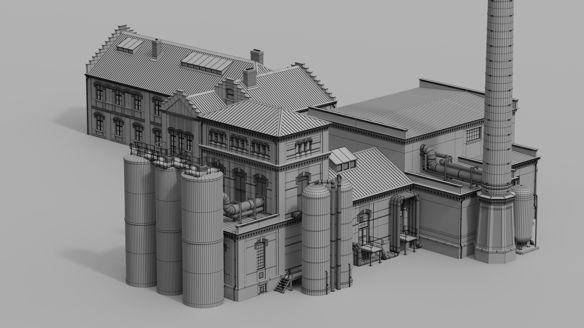 Brewery Buildings 3D model - TurboSquid 2171793