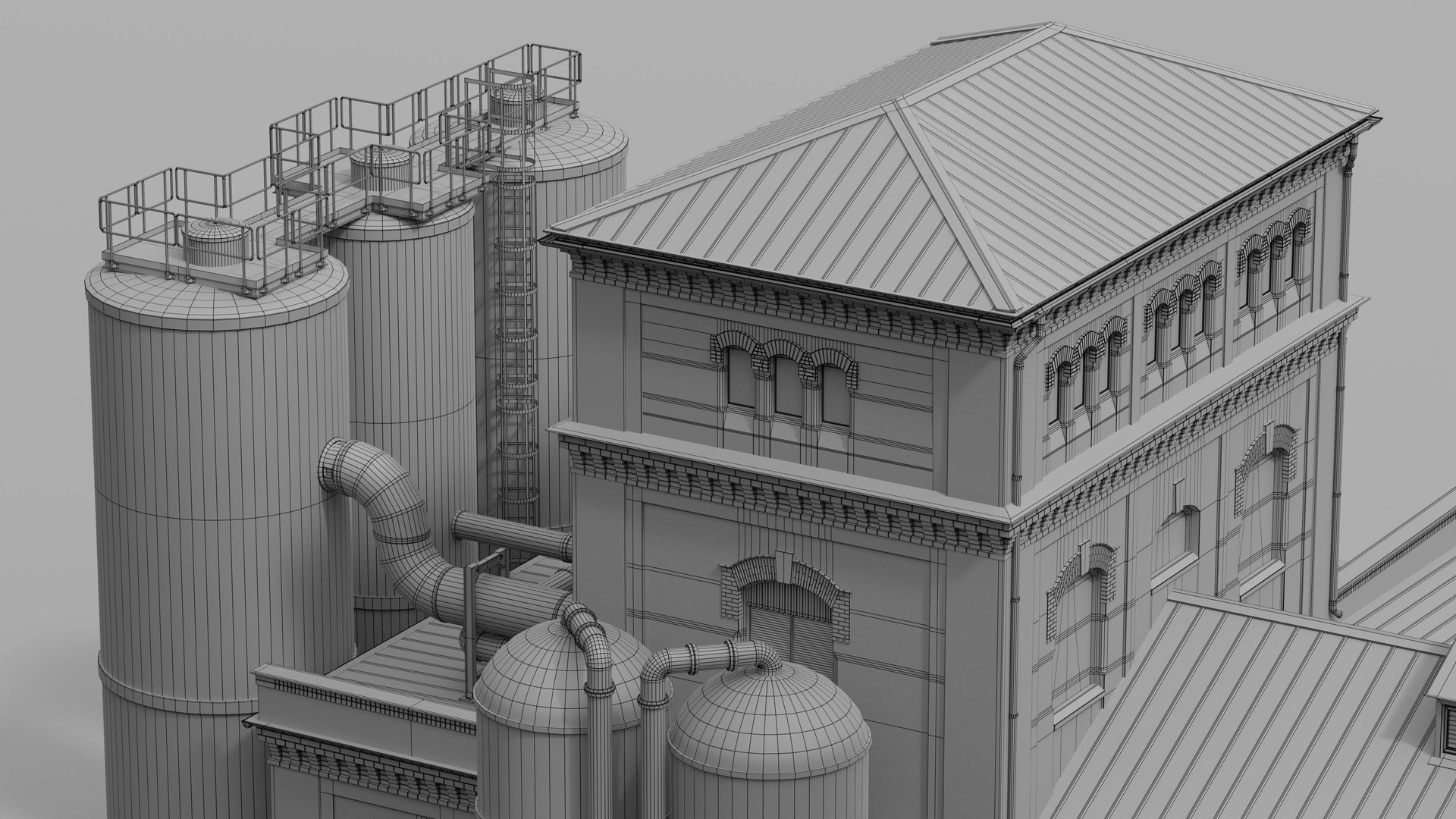 Brewery Buildings 3D model - TurboSquid 2171793