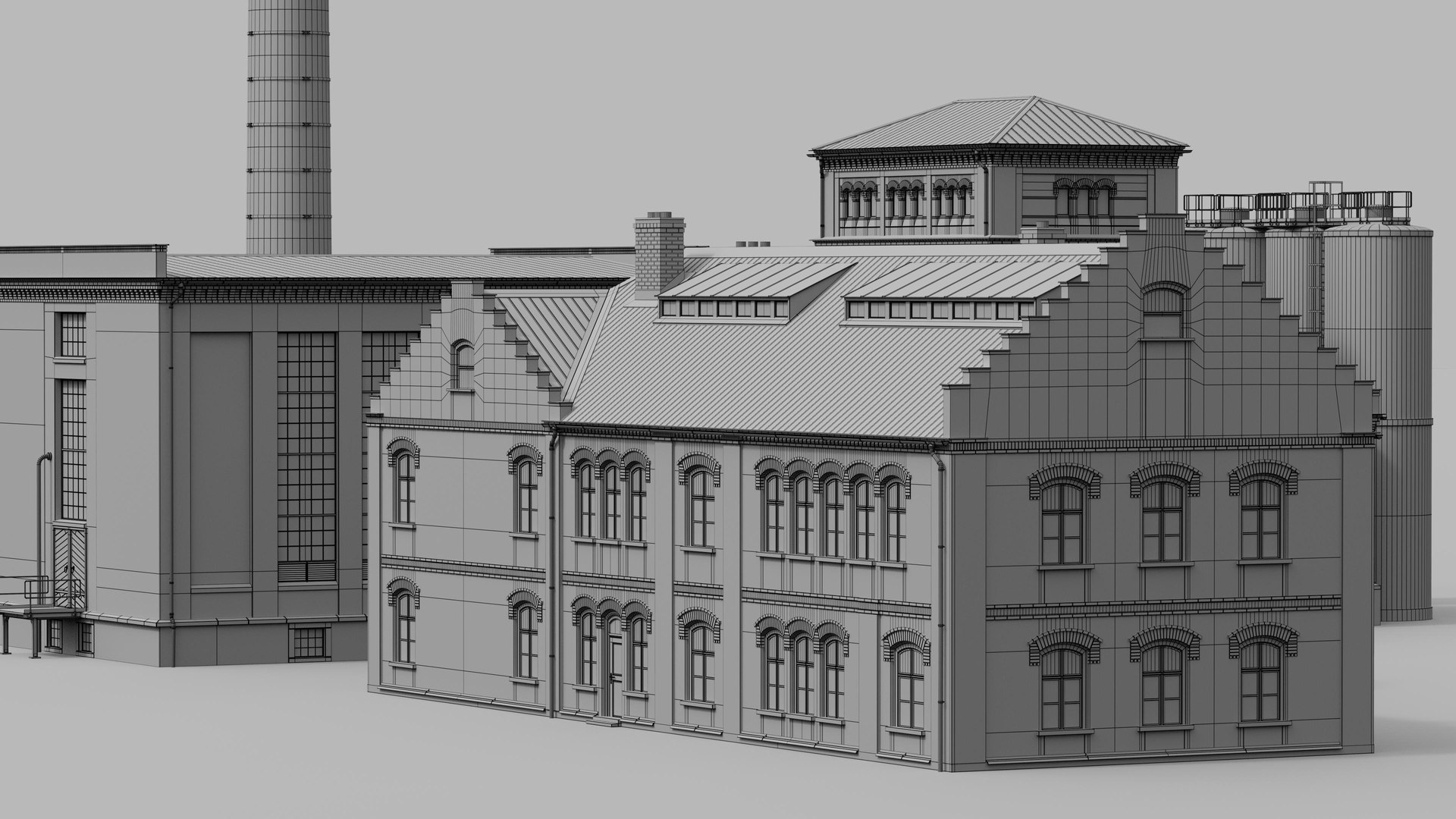 Brewery Buildings 3D model - TurboSquid 2171793