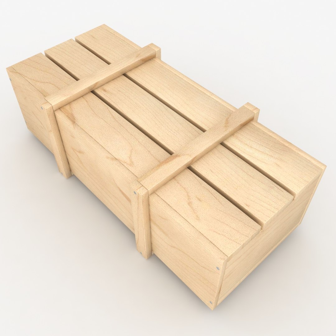 Realistic Wooden Box 3D Model - TurboSquid 1427150