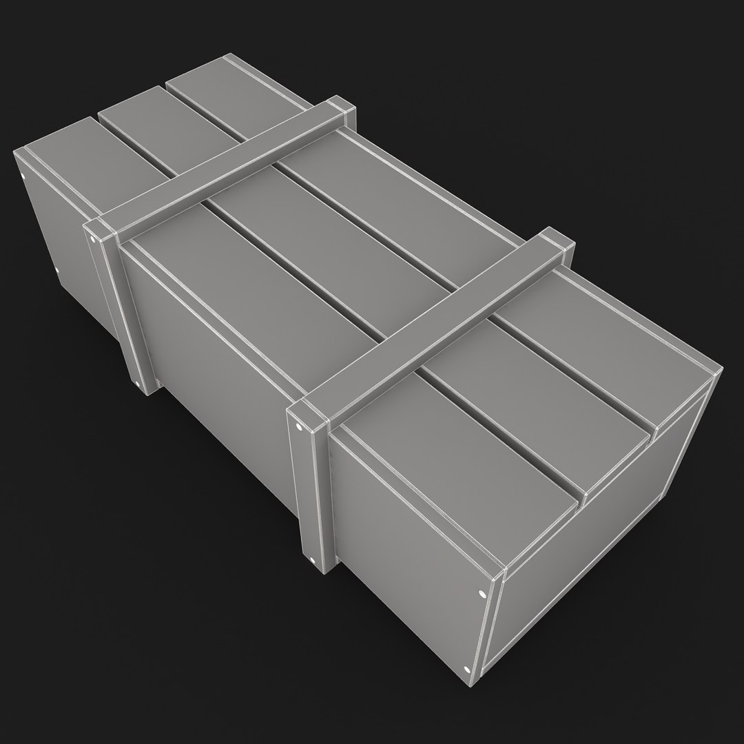 Realistic Wooden Box 3D Model - TurboSquid 1427150