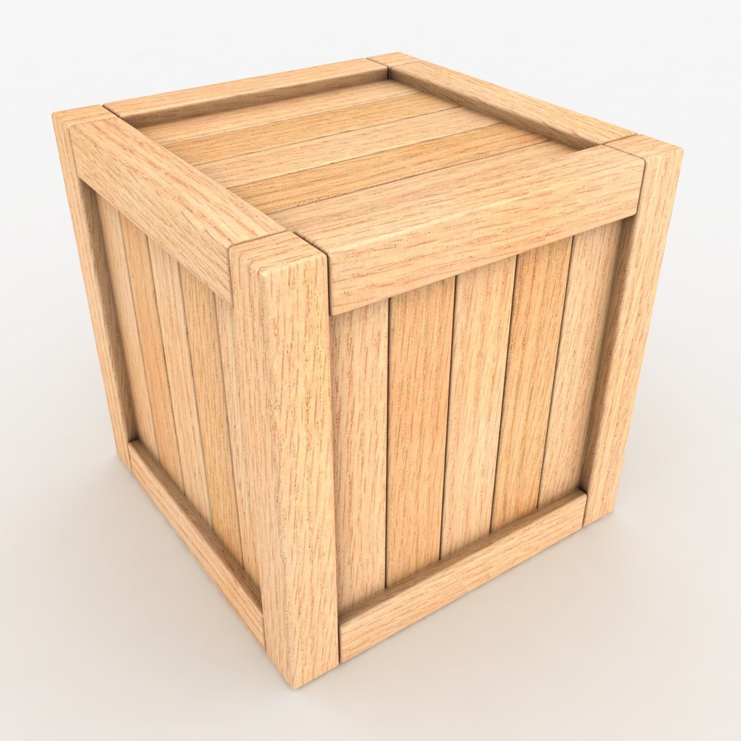 Realistic Wooden Box 3D Model - TurboSquid 1427150