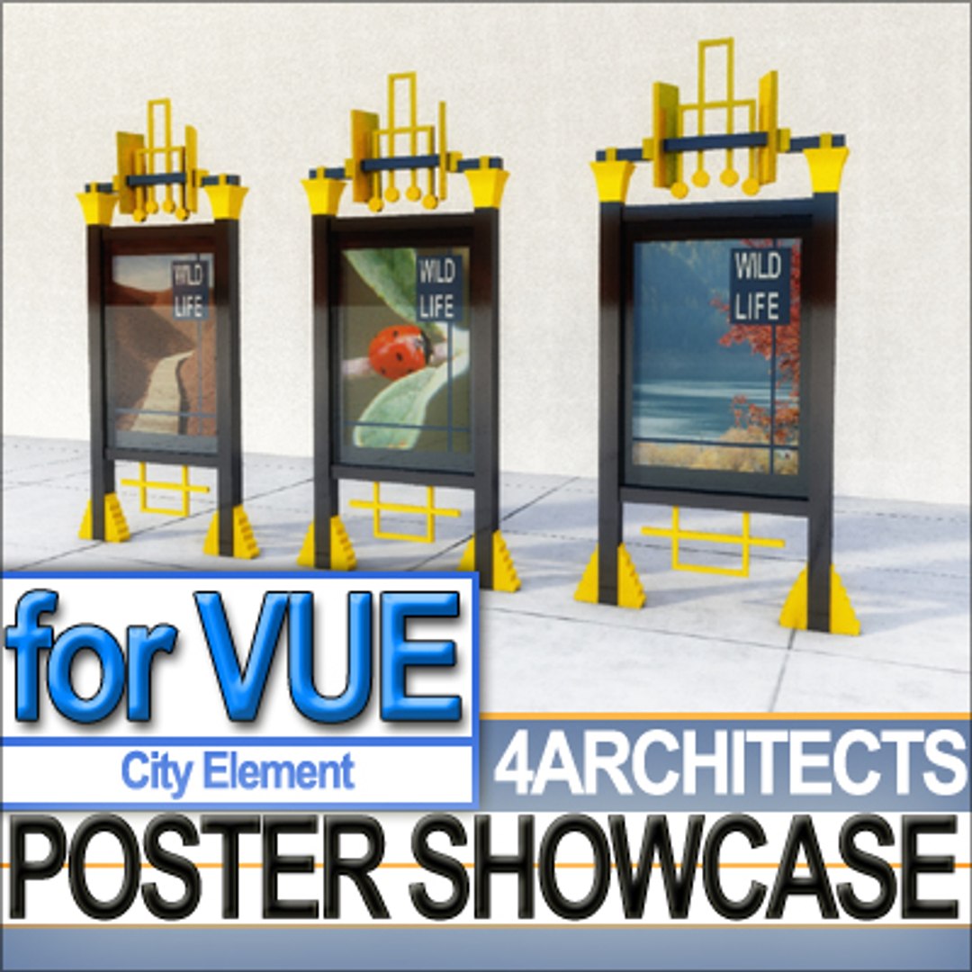 3ds Poster Display Showcase City
