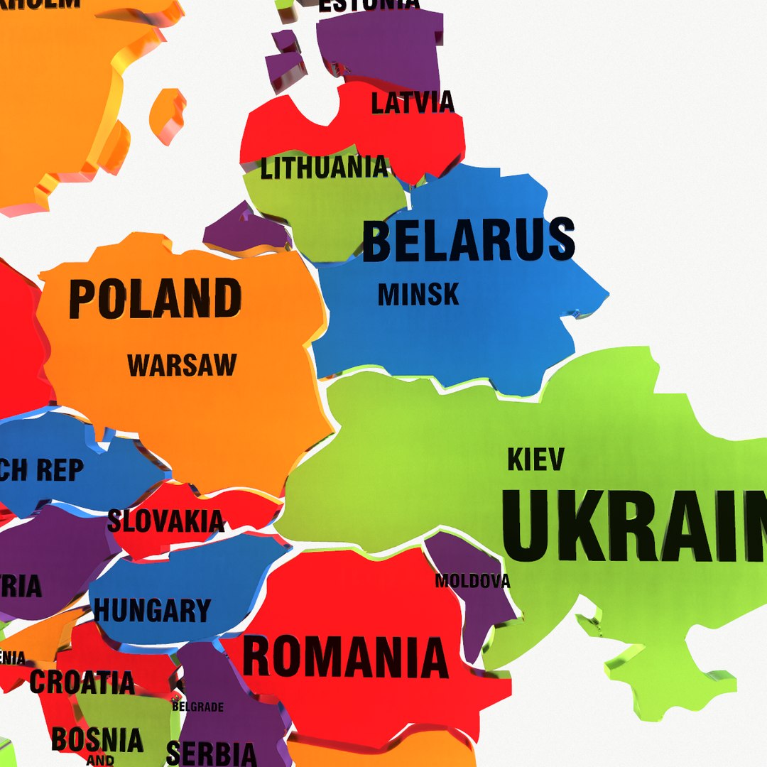 3D Maps Europe - TurboSquid 1413942