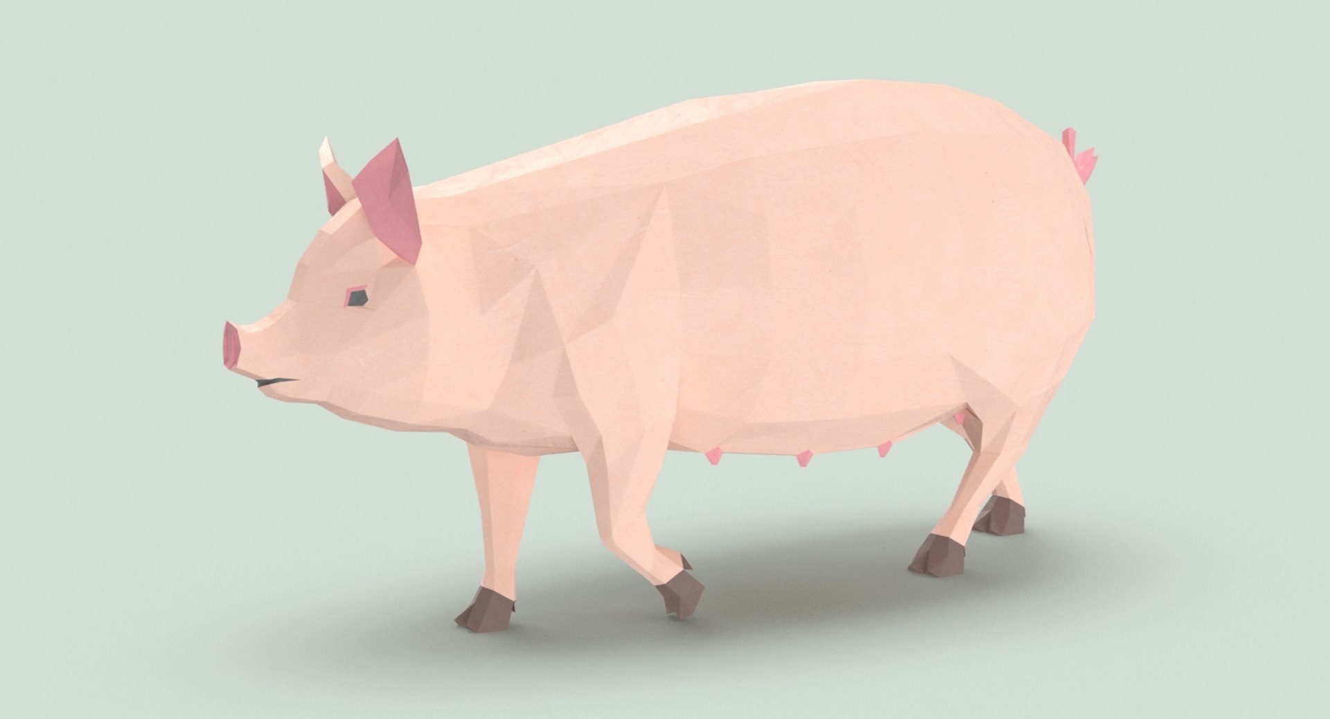 Pig---running 3D - TurboSquid 1237950