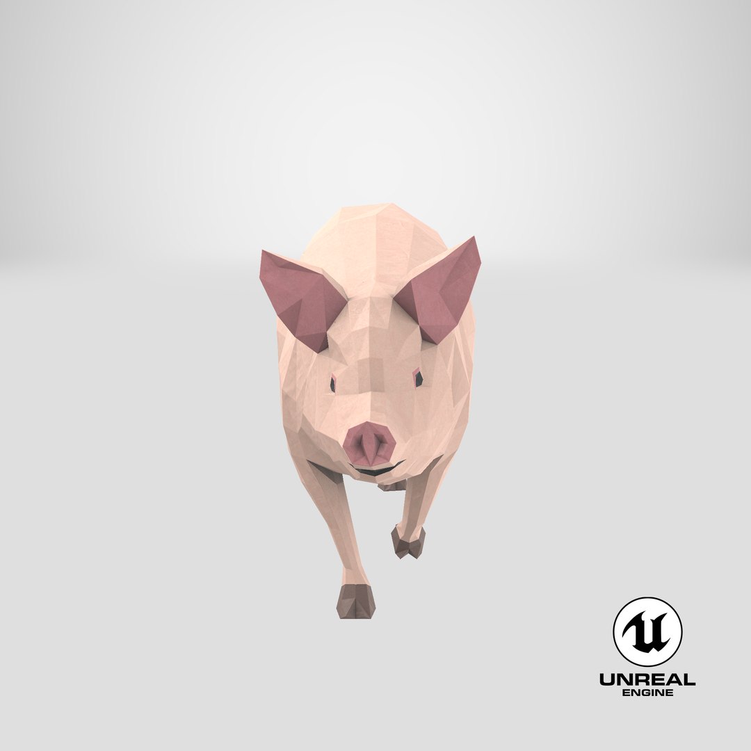 Pig---running 3D - TurboSquid 1237950