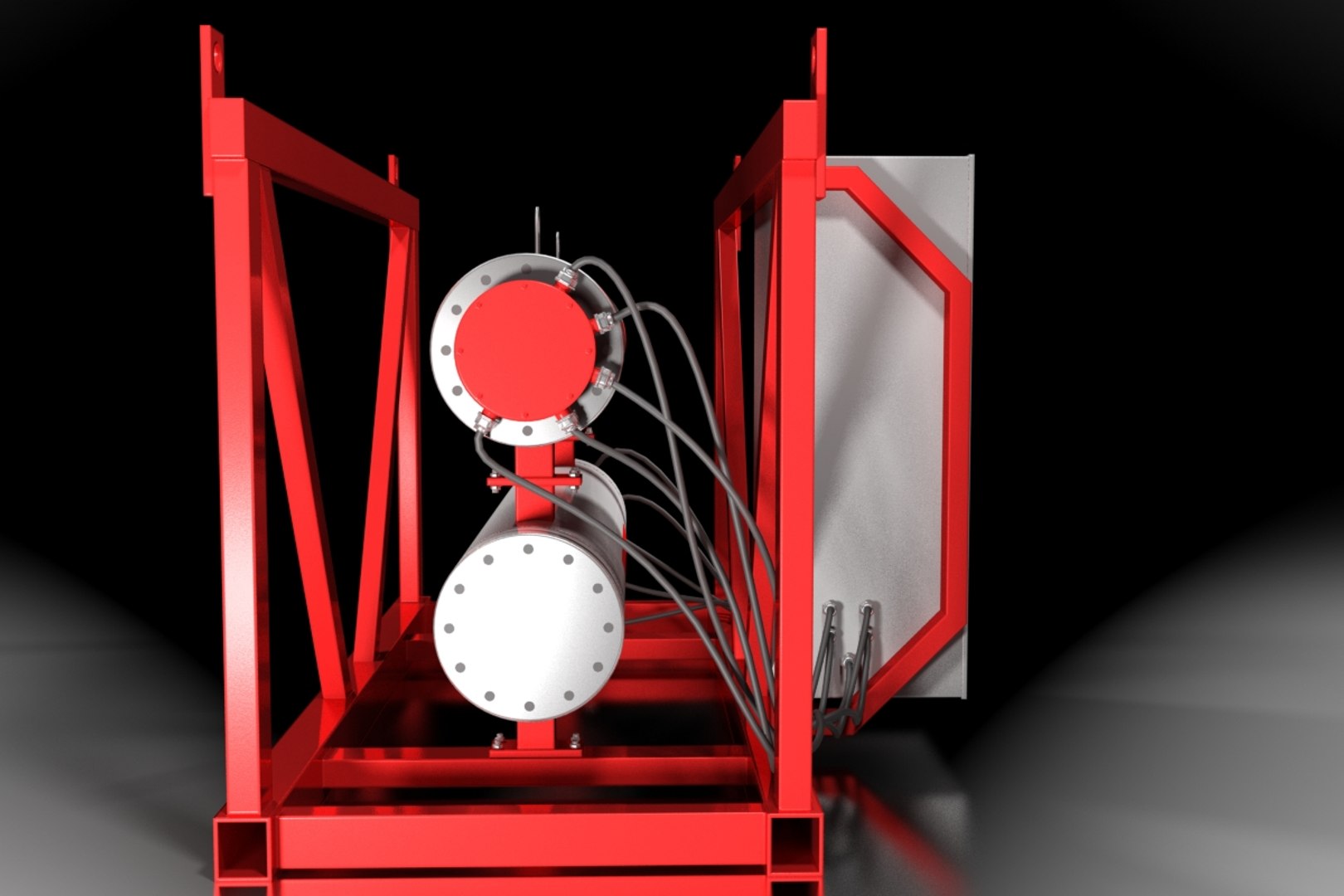 3d Model Of Industrial Circulation Heater