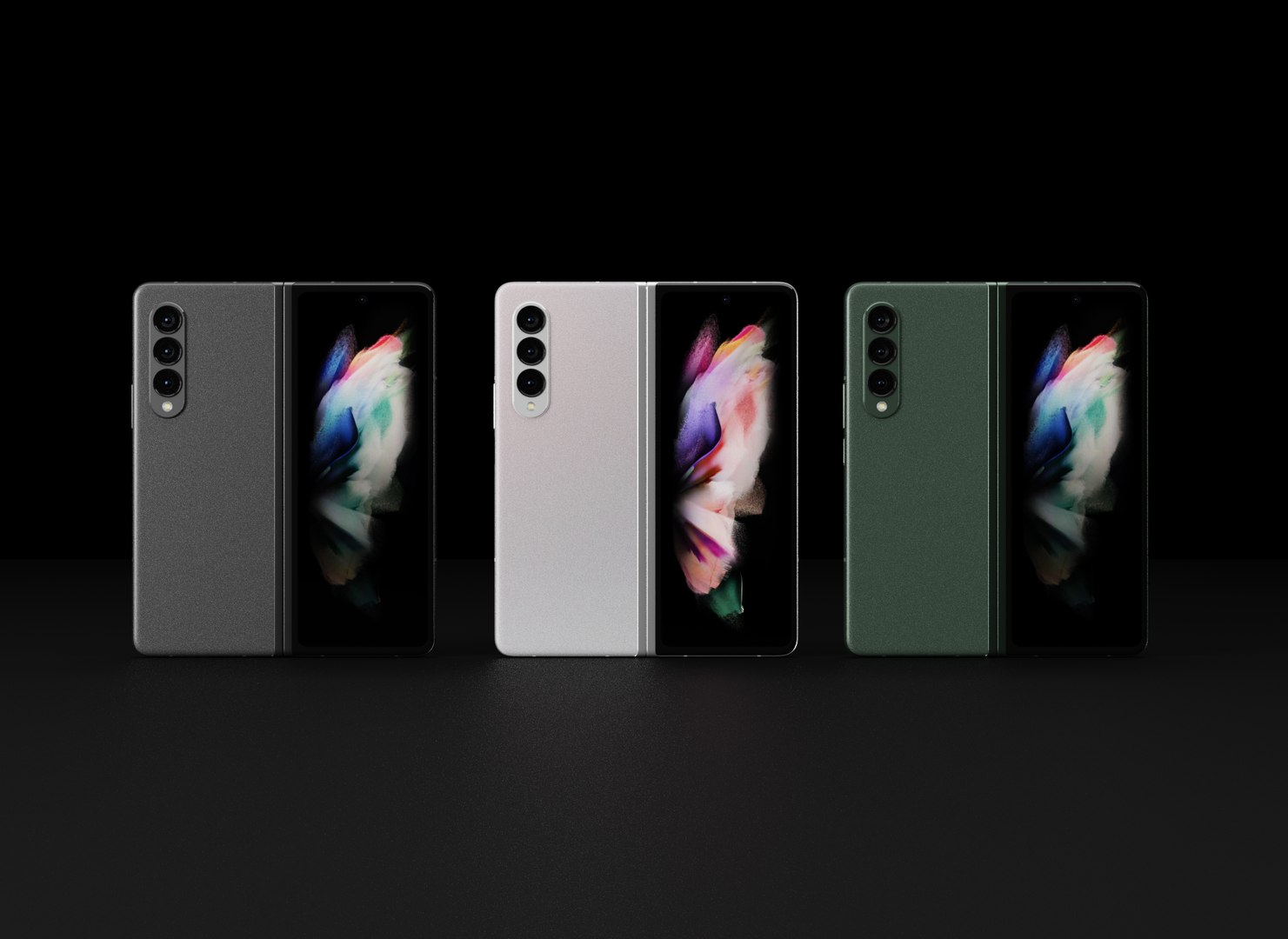 3D Samsung Galaxy Z Fold 3 In All Official Colors - TurboSquid 1773606