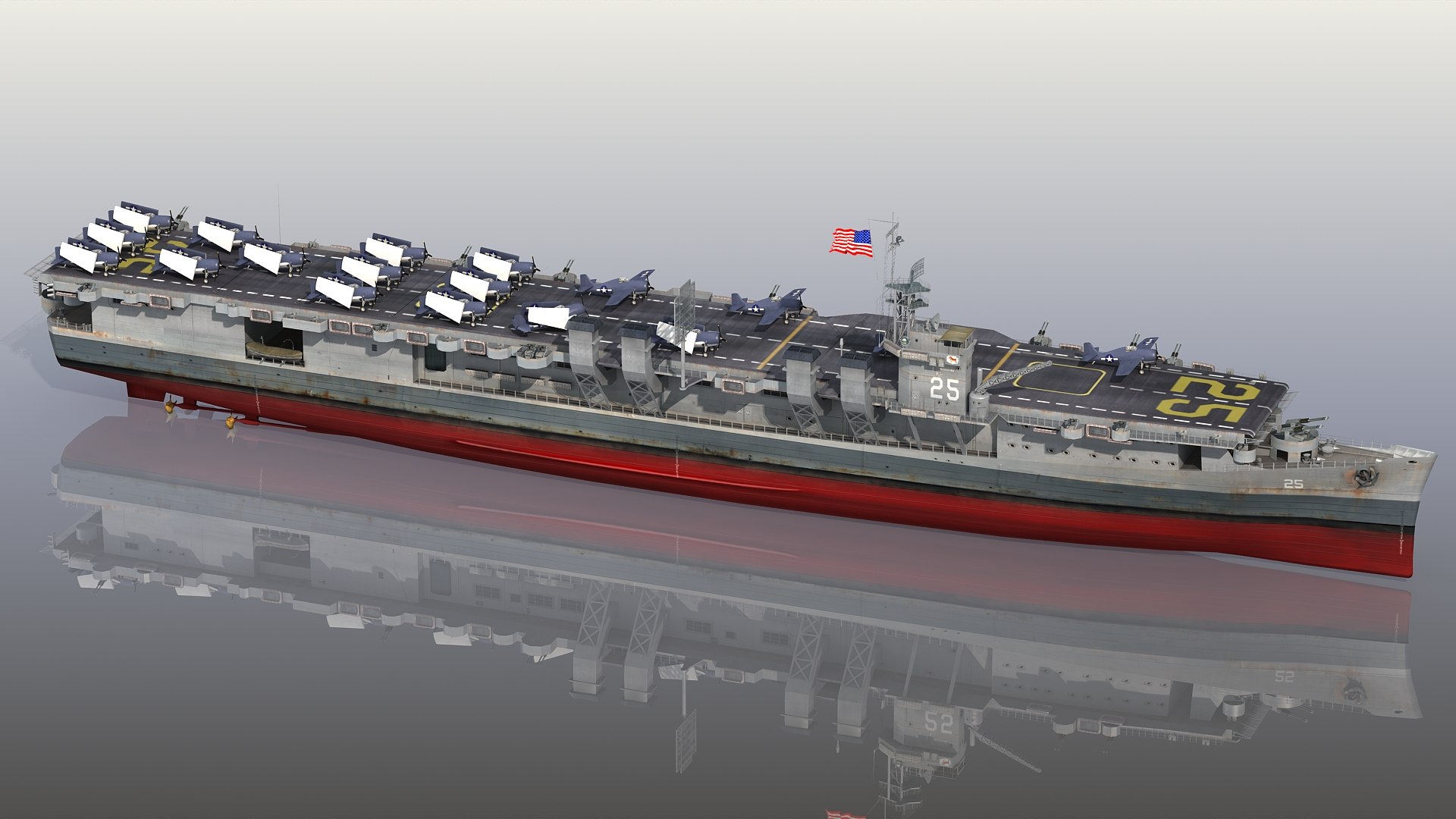 USS Cowpens CVL-25 The Mighty Moo 3D model - TurboSquid 2081282