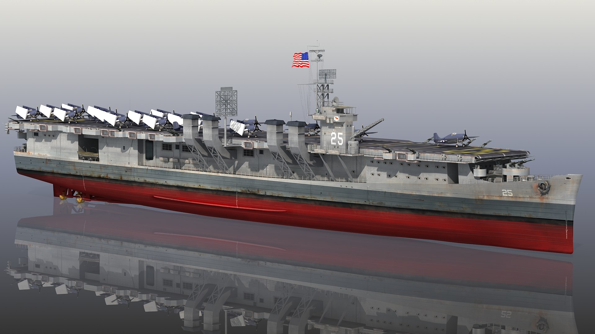 USS Cowpens CVL-25 The Mighty Moo 3D model - TurboSquid 2081282