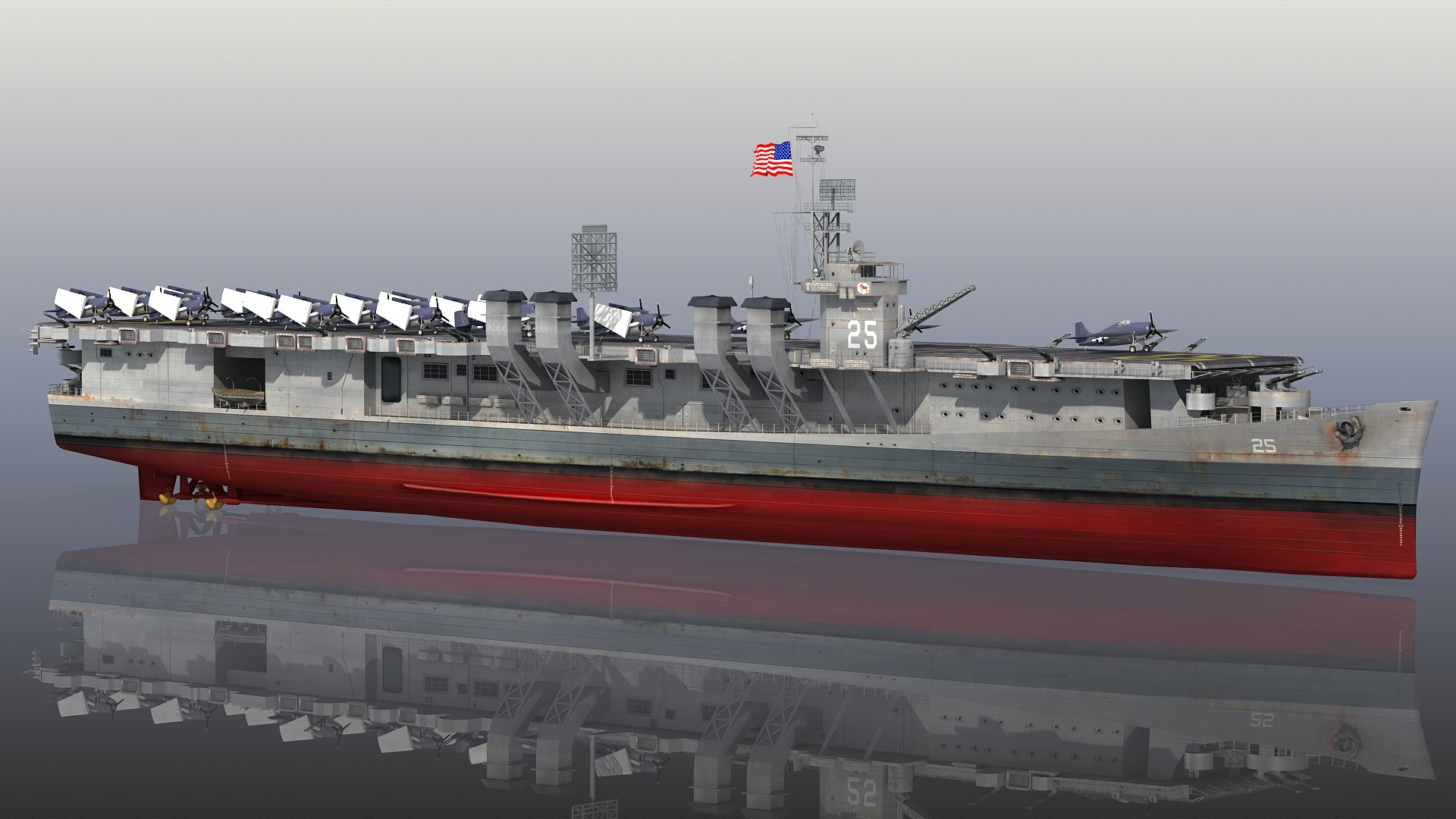 USS Cowpens CVL-25 The Mighty Moo 3D model - TurboSquid 2081282