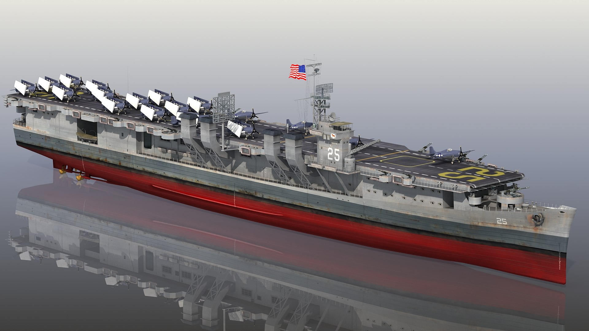 USS Cowpens CVL-25 The Mighty Moo 3D model - TurboSquid 2081282
