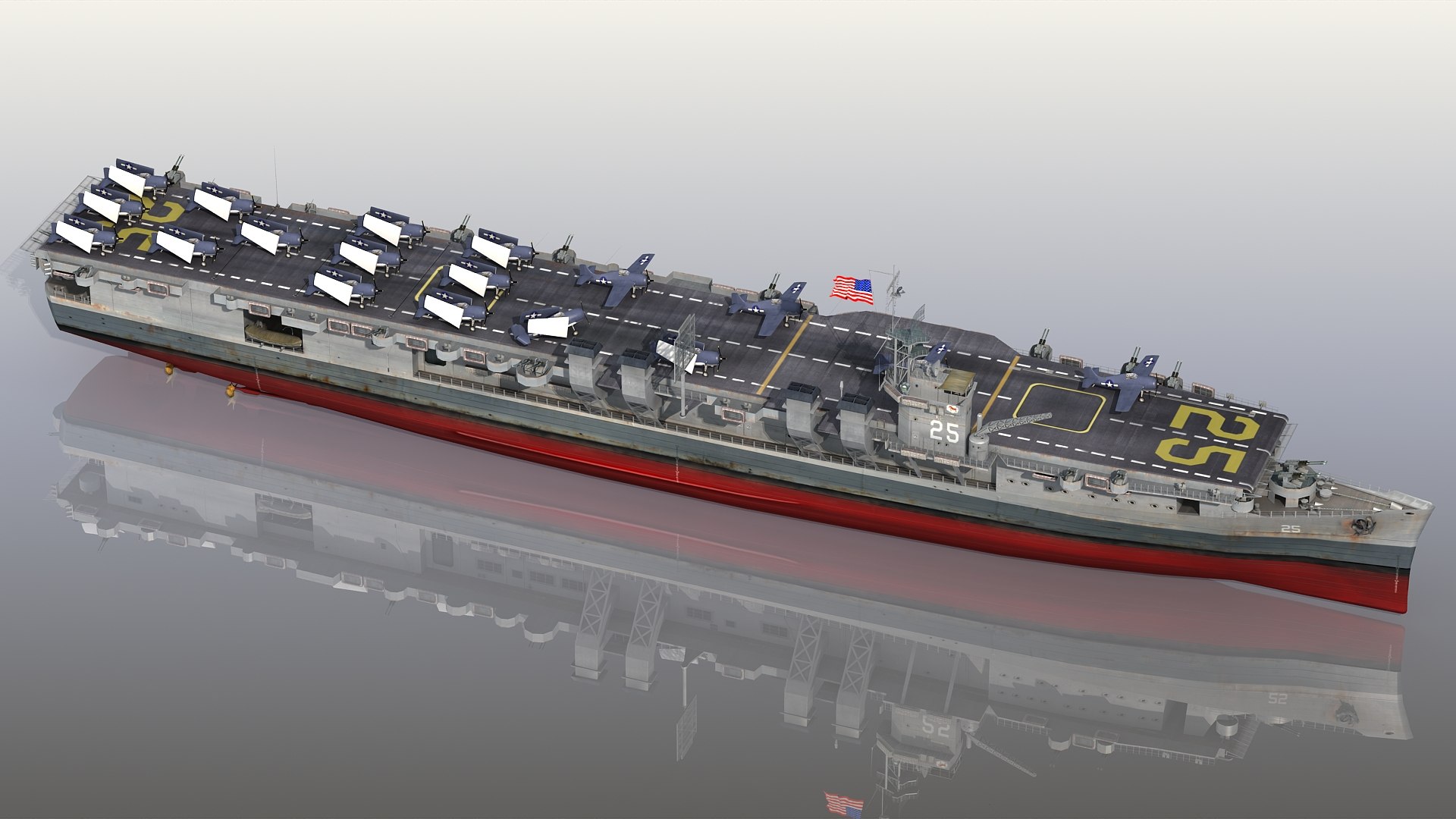 USS Cowpens CVL-25 The Mighty Moo 3D model - TurboSquid 2081282
