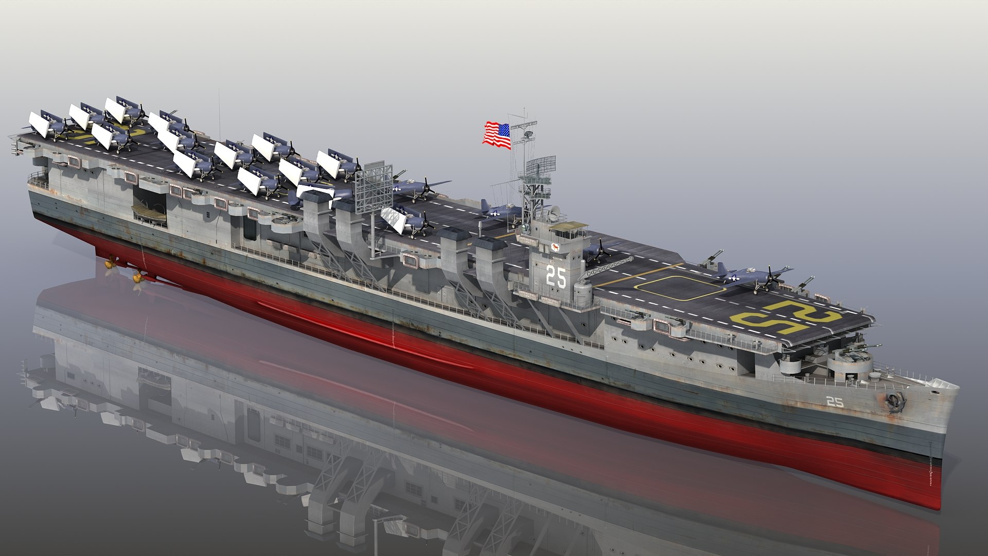 USS Cowpens CVL-25 The Mighty Moo 3D model - TurboSquid 2081282