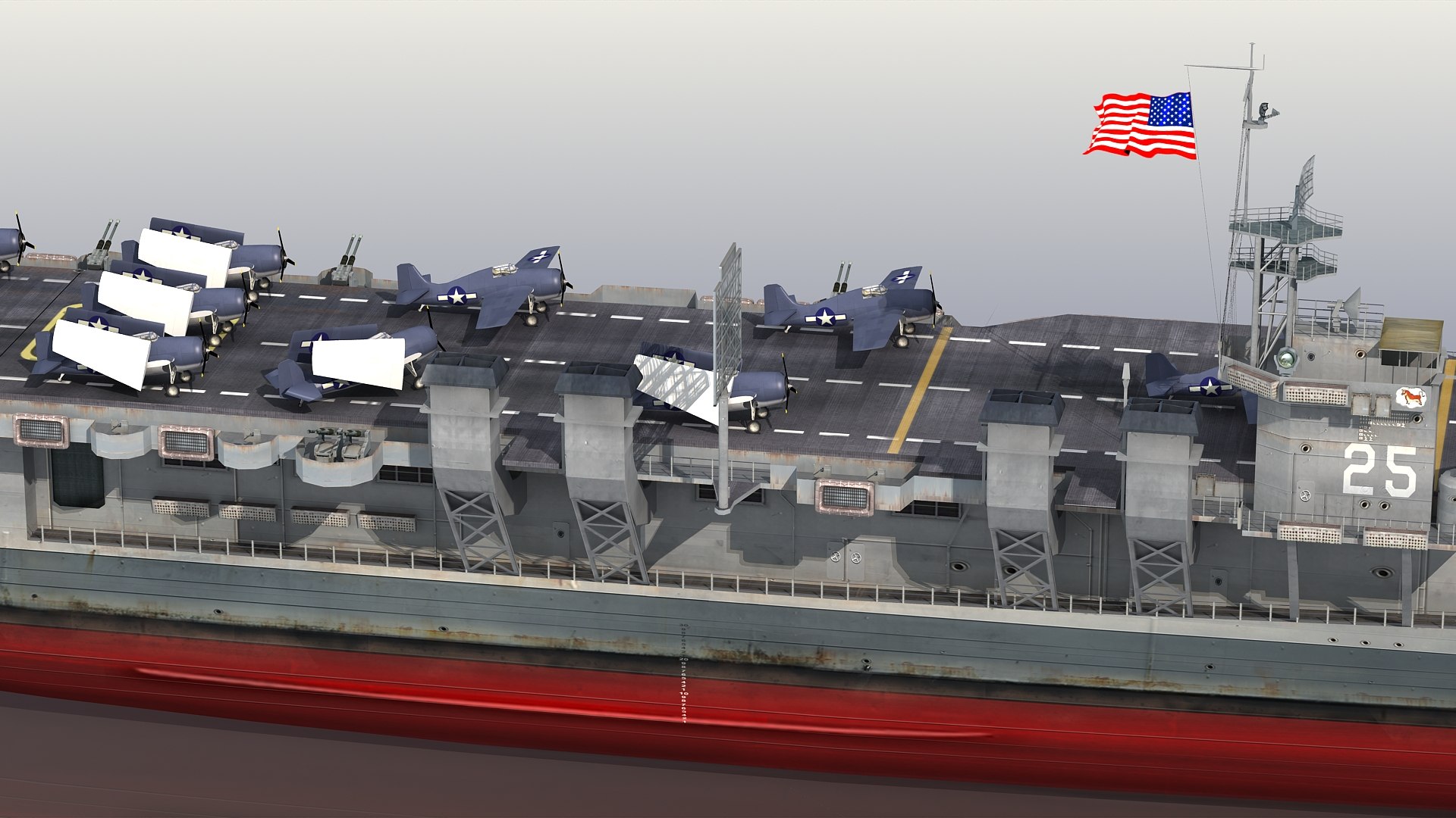 USS Cowpens CVL-25 The Mighty Moo 3D model - TurboSquid 2081282