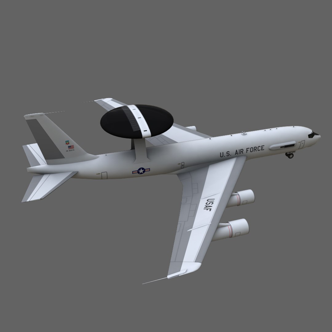 3d Model Usaf Boeing E3 Sentry