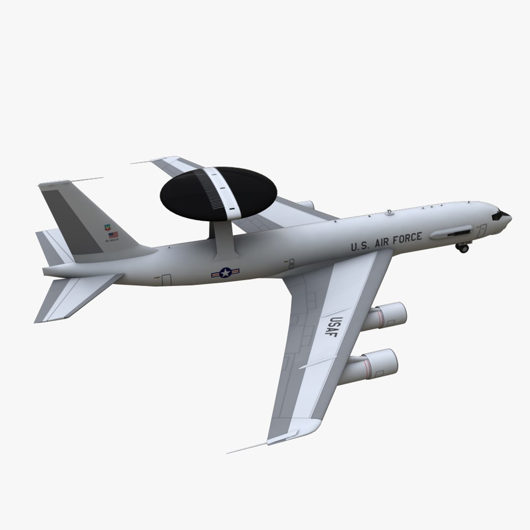 3d Model Usaf Boeing E3 Sentry