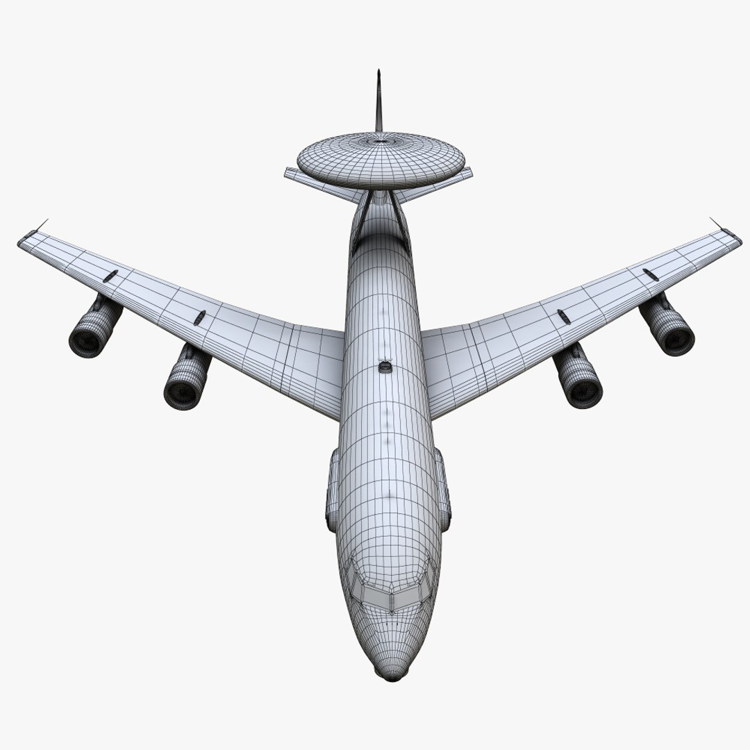 3d model usaf boeing e3 sentry