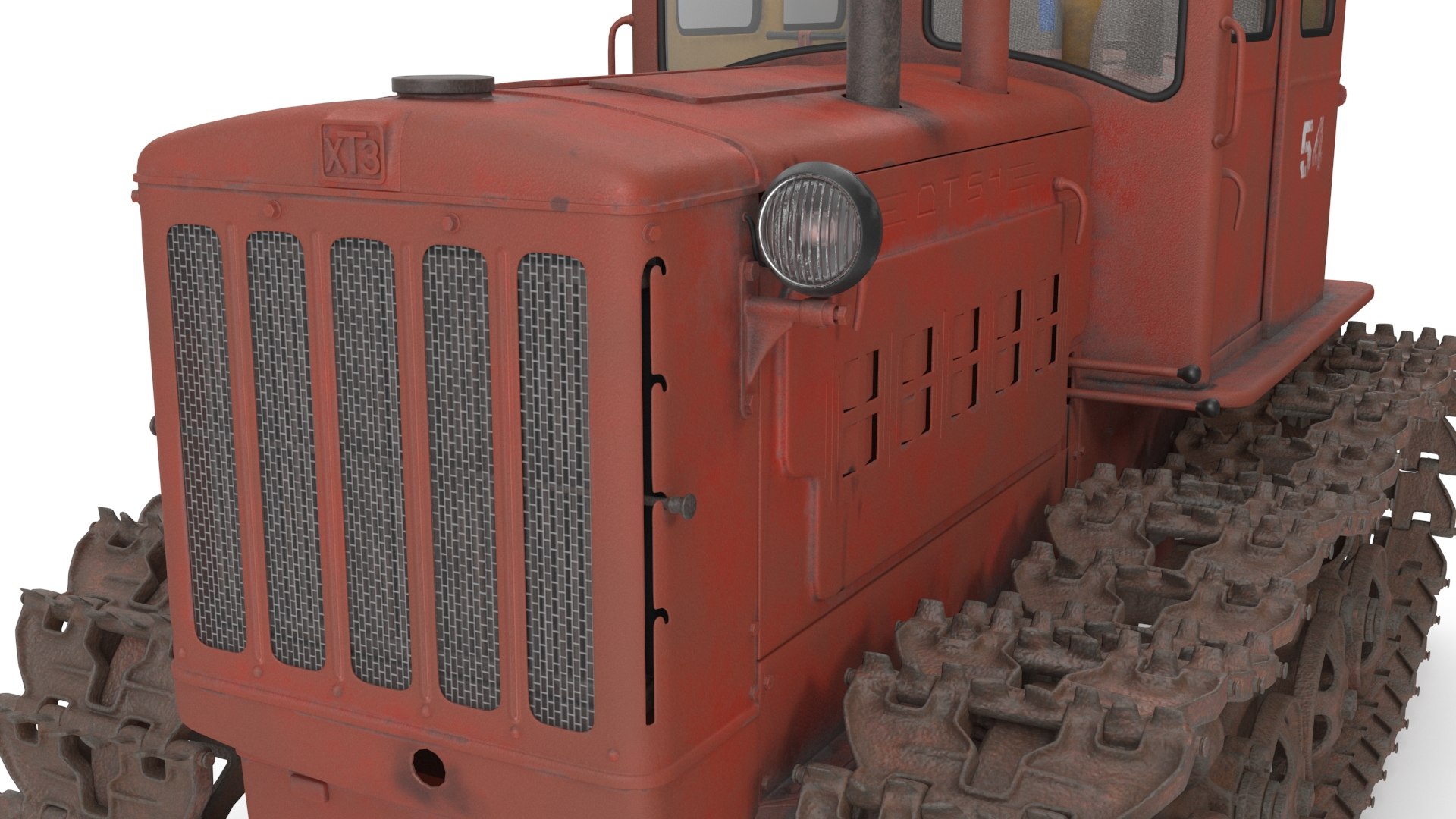 Old soviet tractor dt54 3D model - TurboSquid 1575790