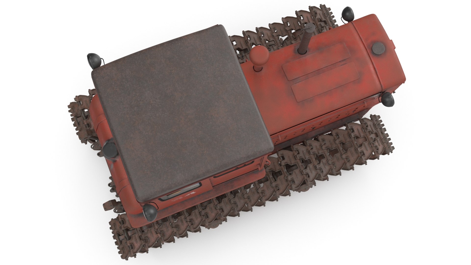 Old soviet tractor dt54 3D model - TurboSquid 1575790