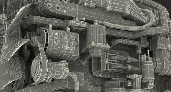 3D mack semi truck engine - TurboSquid 1292084